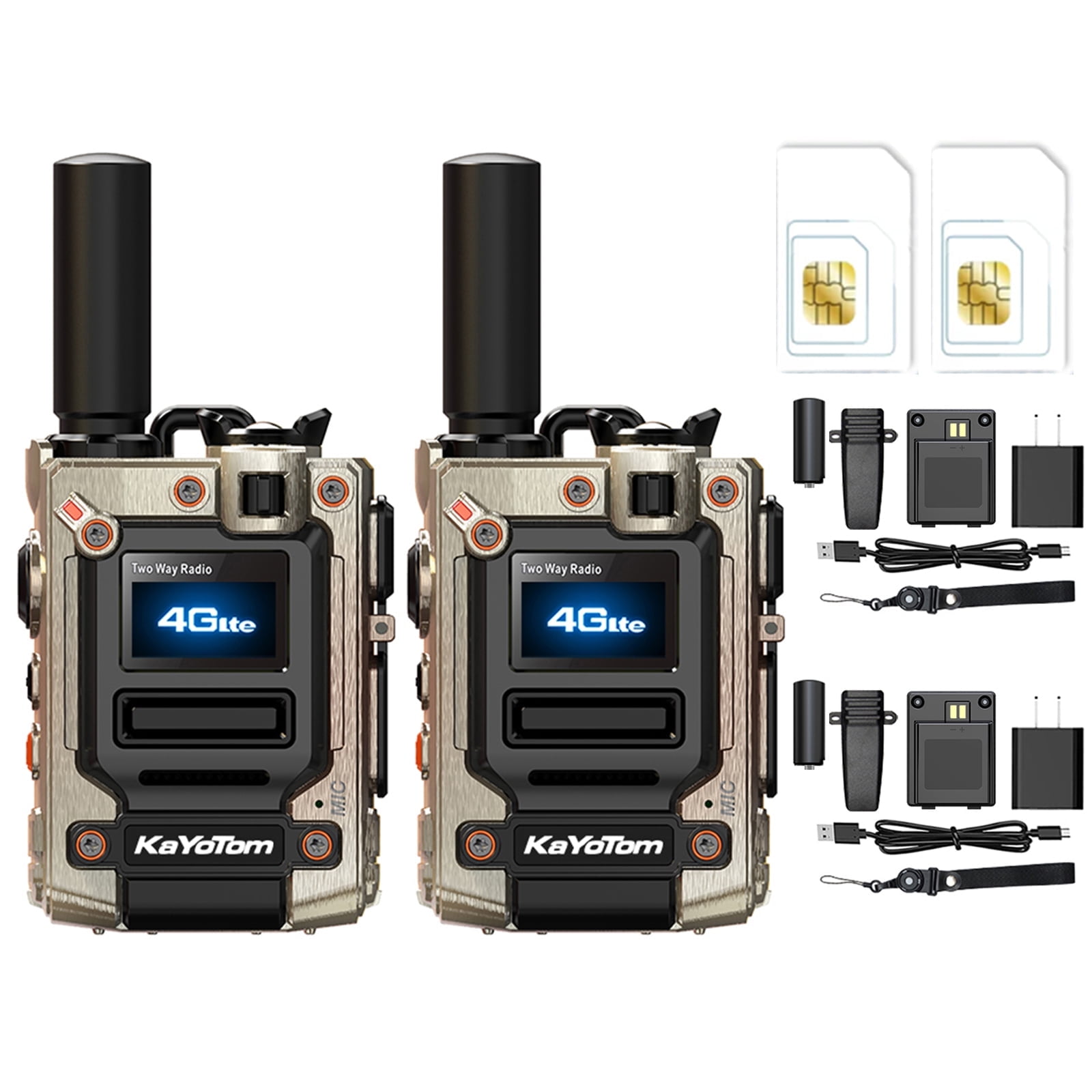 Kayotom Global 4G POC Walkie Talkie, Long Range 5000km, Professional ...