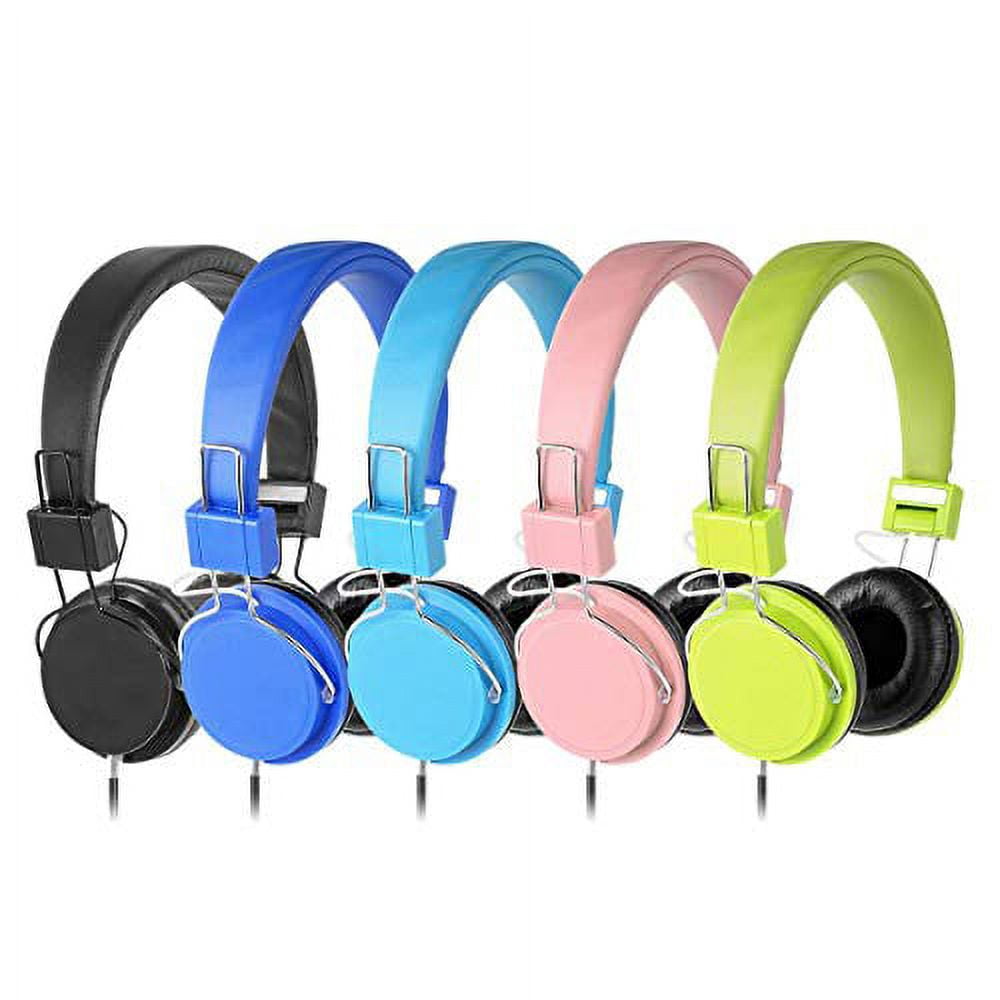 Kaysent Heavy Duty Classroom Headphones, 10 Pack Multi-Color Set for ...