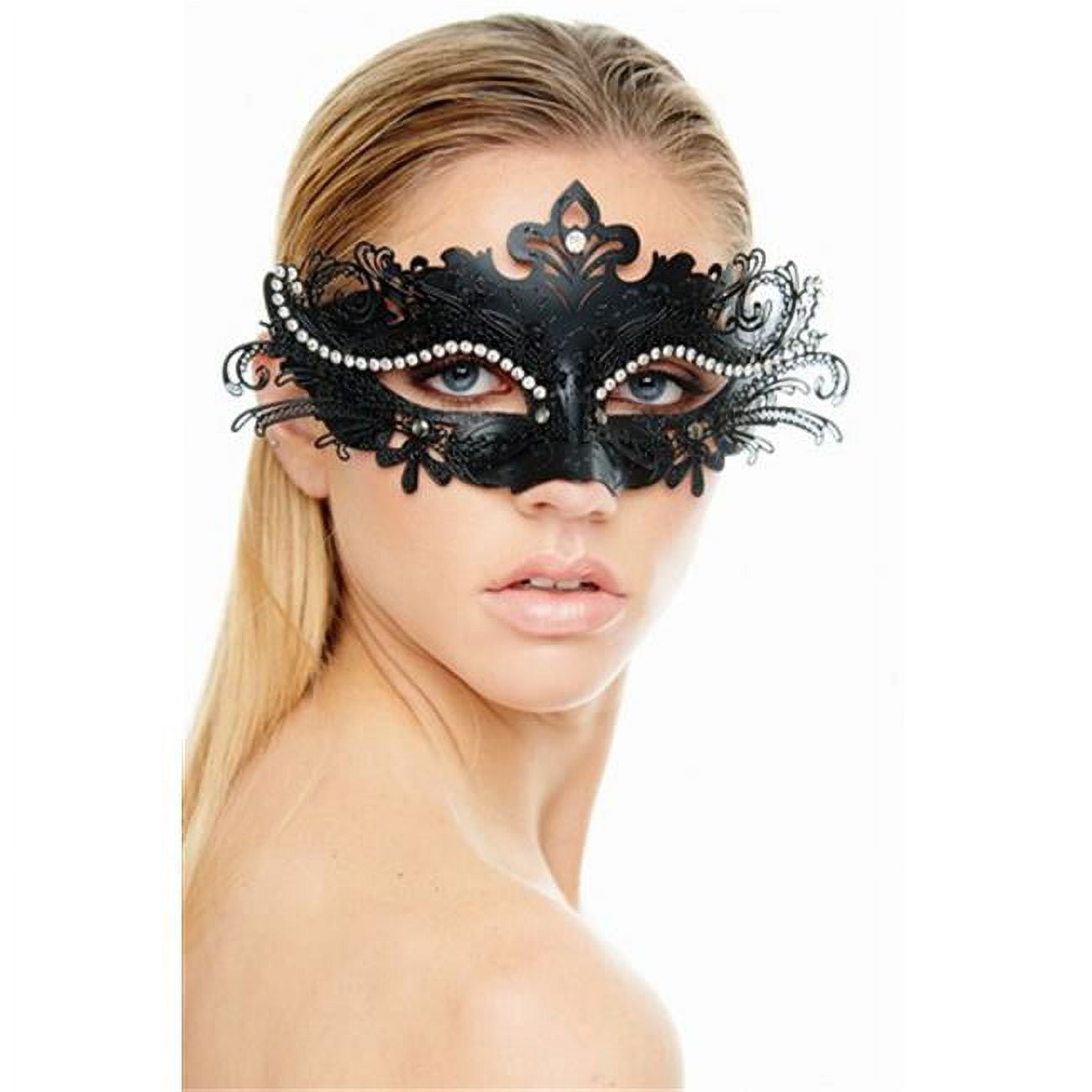 Kayso MEP001BK Black Plastic Mask with Black Metal Eye Piece & Clear ...