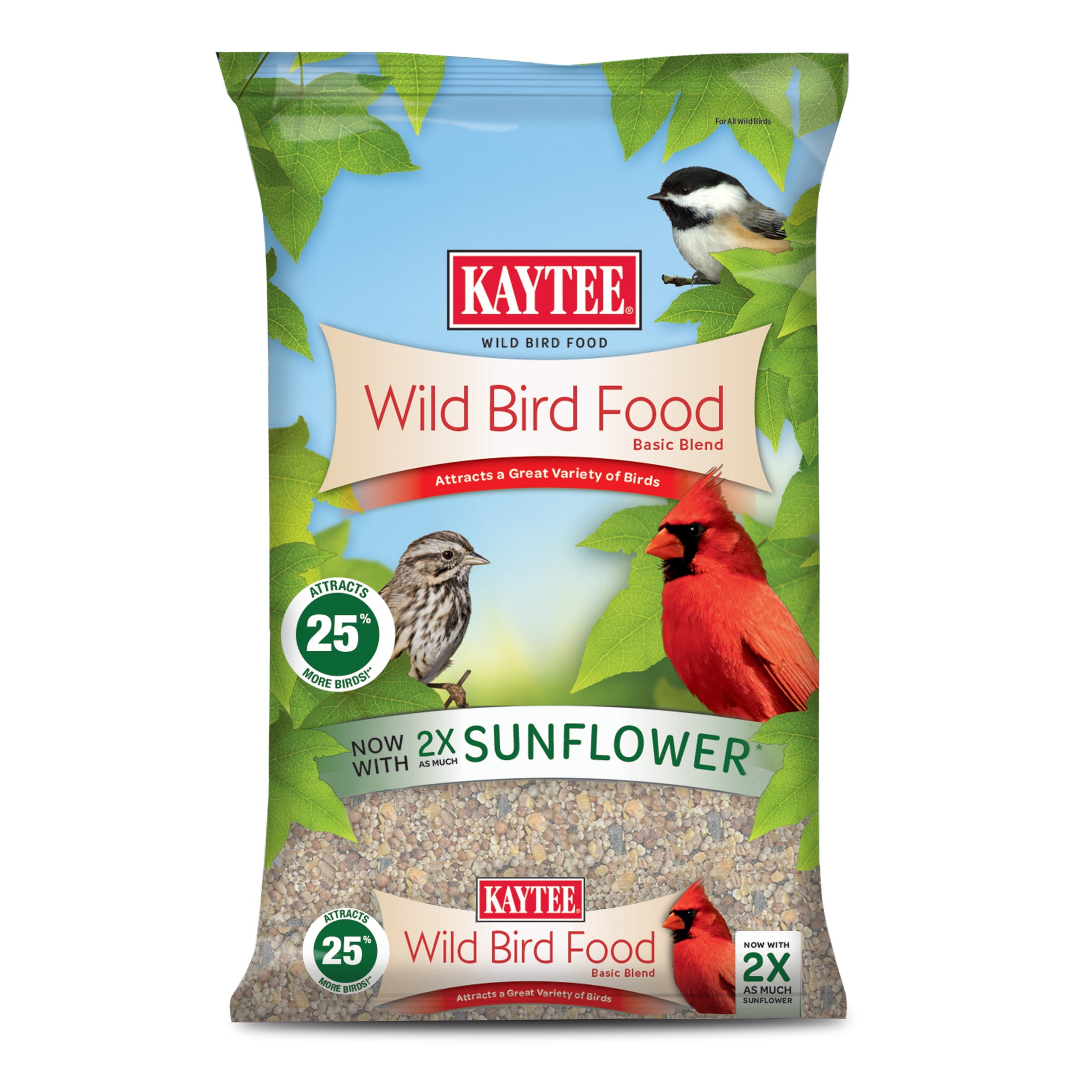 Kaytee, Wild Bird Food, 10 Pounds, Basic Blend with Sunflower Seeds ...