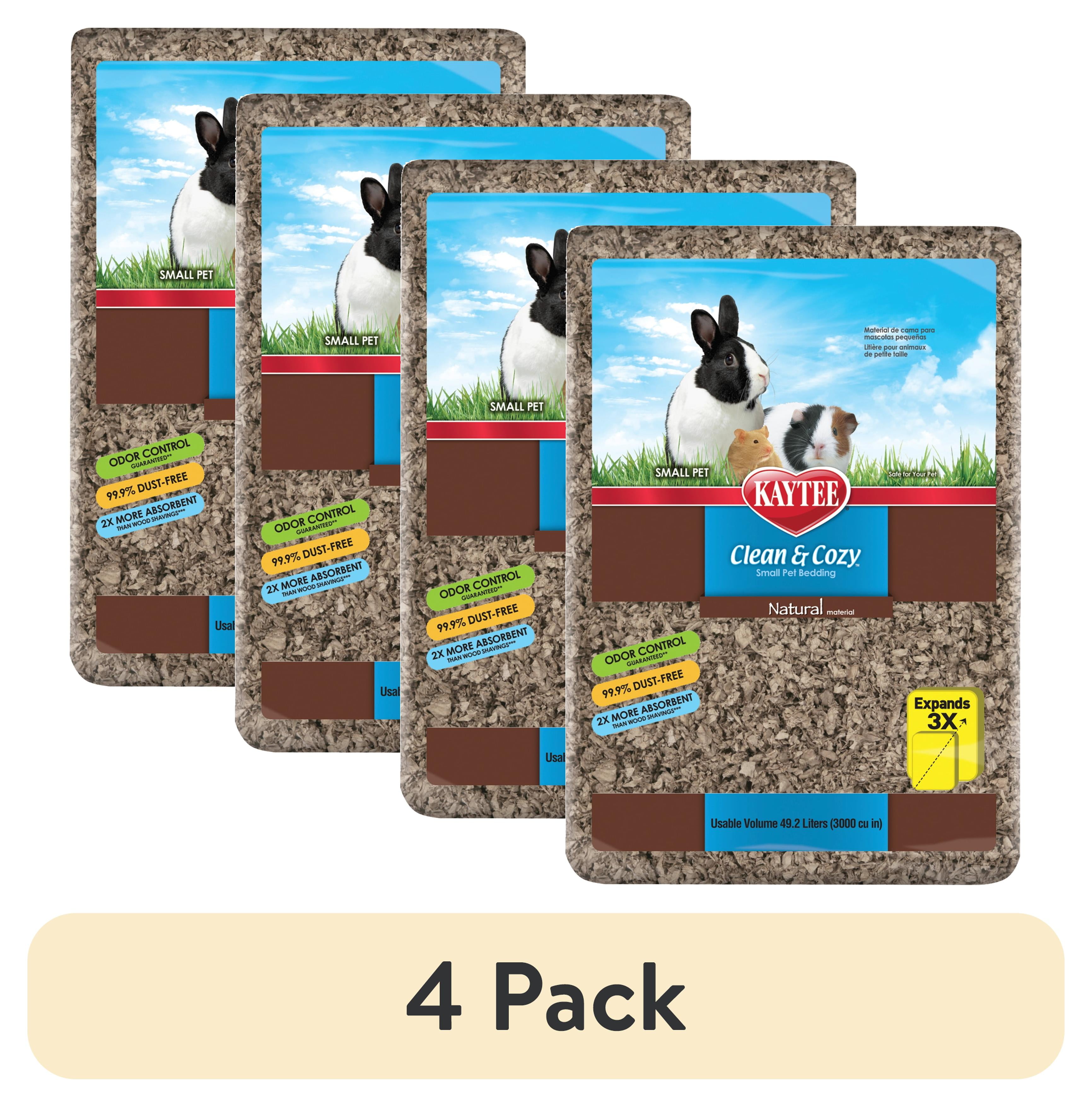 (4 pack) Kaytee Clean & Cozy Natural Paper Bedding 49.2 Liters ...