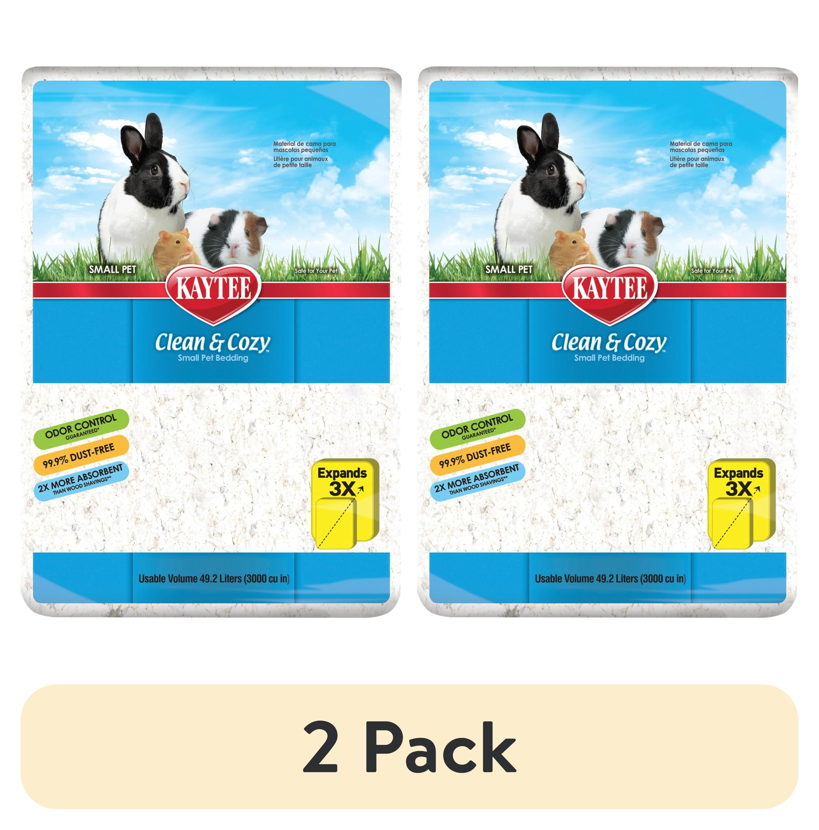 (2 pack) Kaytee Clean & Cozy White Small Animal Pet Bedding 49.2 Liters ...