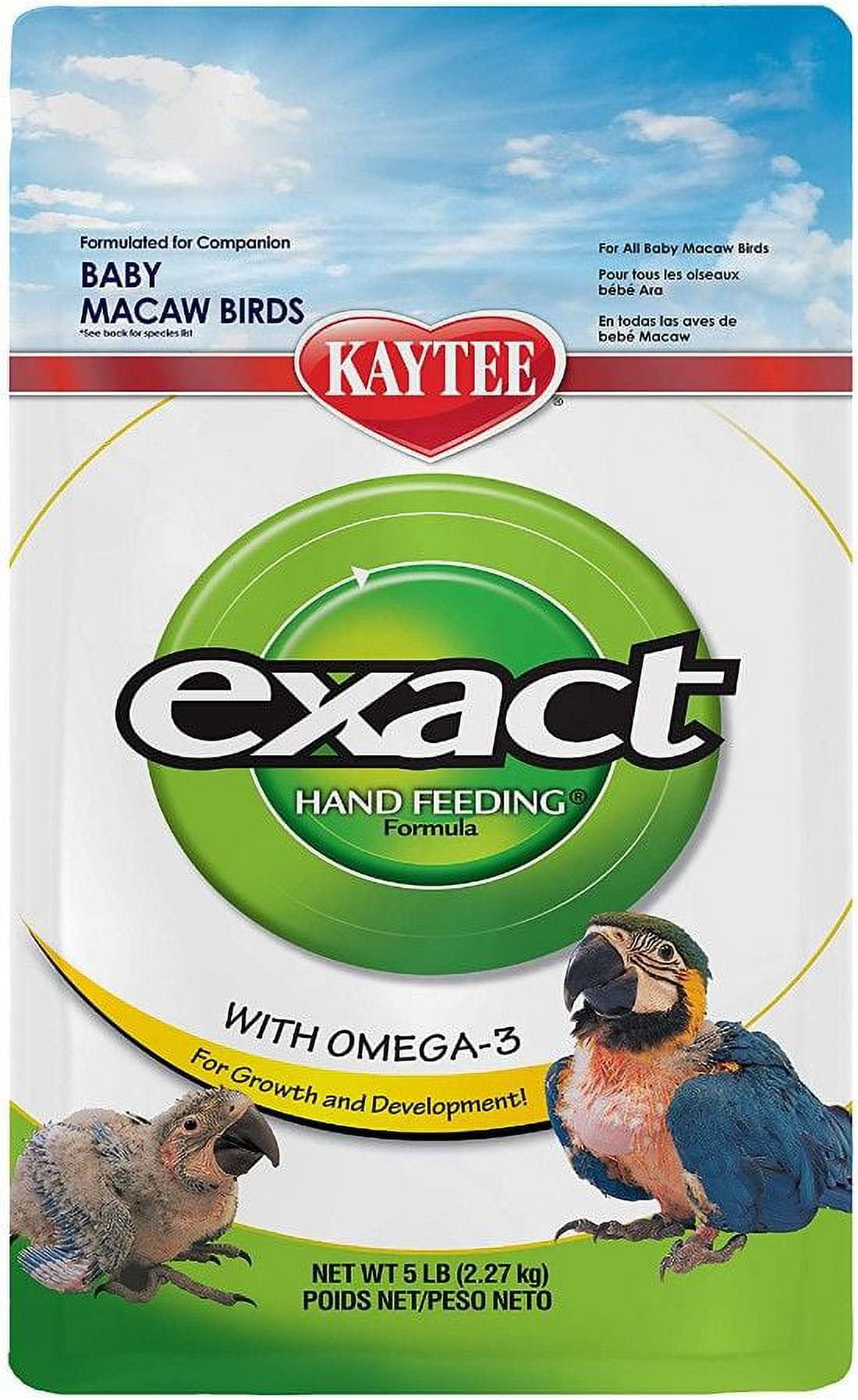 Kaytee Exact Hand Feeding Formula for Baby Macaws [Bird, Food] 5 lbs ...