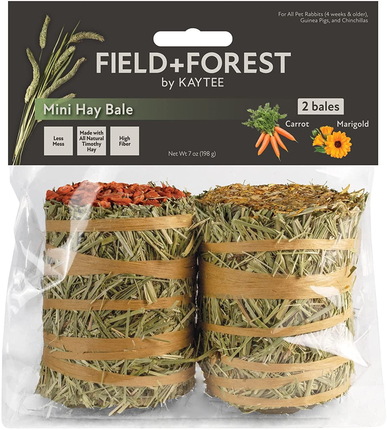 Kaytee Field+Forest Mini Hay Bales Carrot Marigold - Walmart.com