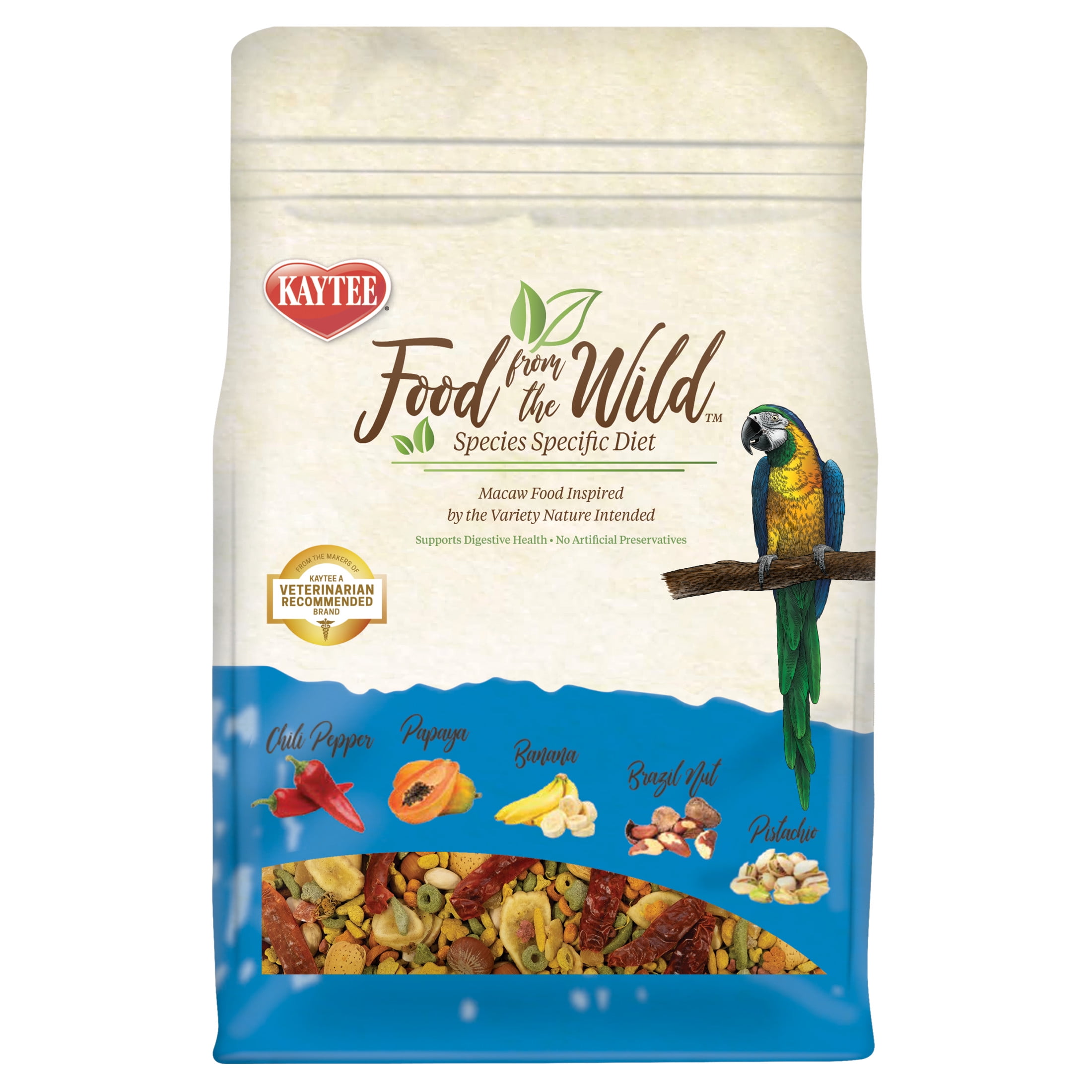 Kaytee Food from the Wild Natural Pet Macaw Bird Food, 2.5 Pound ...