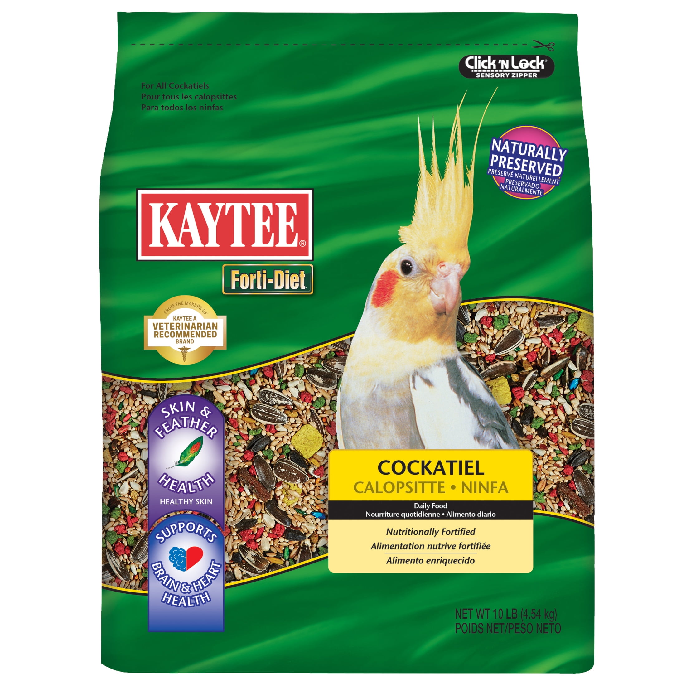 Kaytee Forti-Diet Cockatiel Pet Bird Food Seed, 10 lbs - Walmart ...