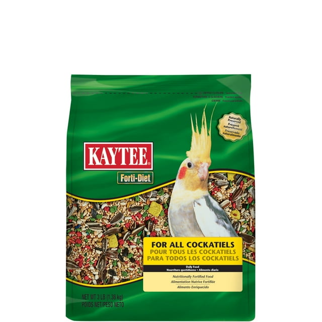 Kaytee Forti-Diet Cockatiel Pet Bird Food Seed, 3 lbs - Walmart.com