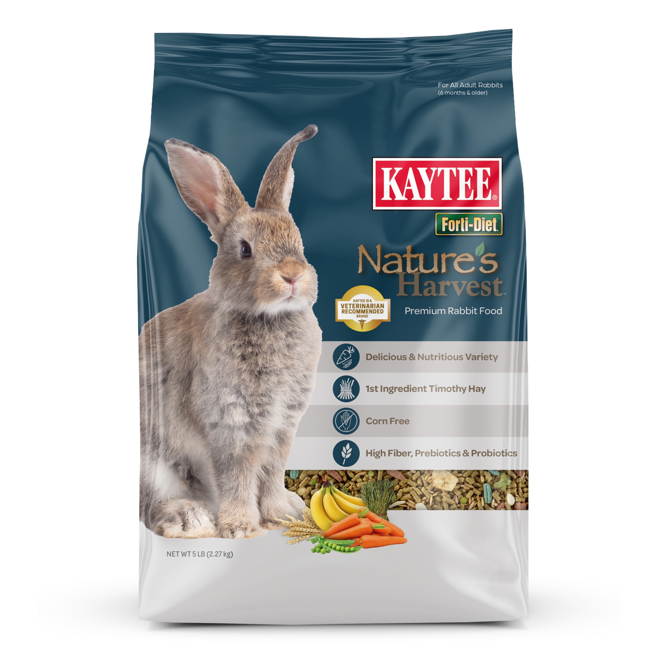 Kaytee Forti-Diet Nature's Harvest Rabbit Food 5 Pounds - Walmart.com
