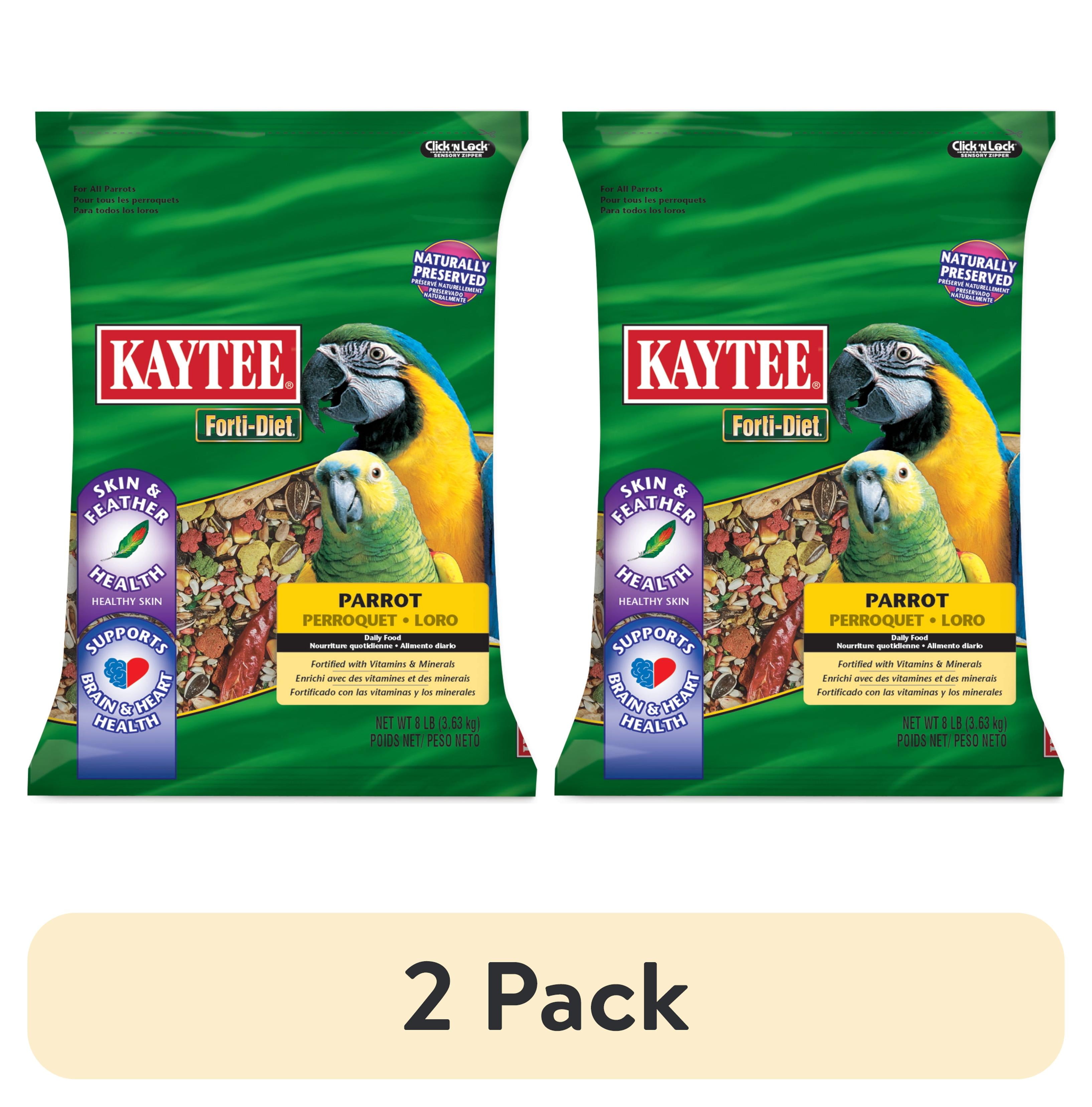 (2 pack) Kaytee Forti-Diet Parrot Food, Feather Health, 8 lb - Walmart.com