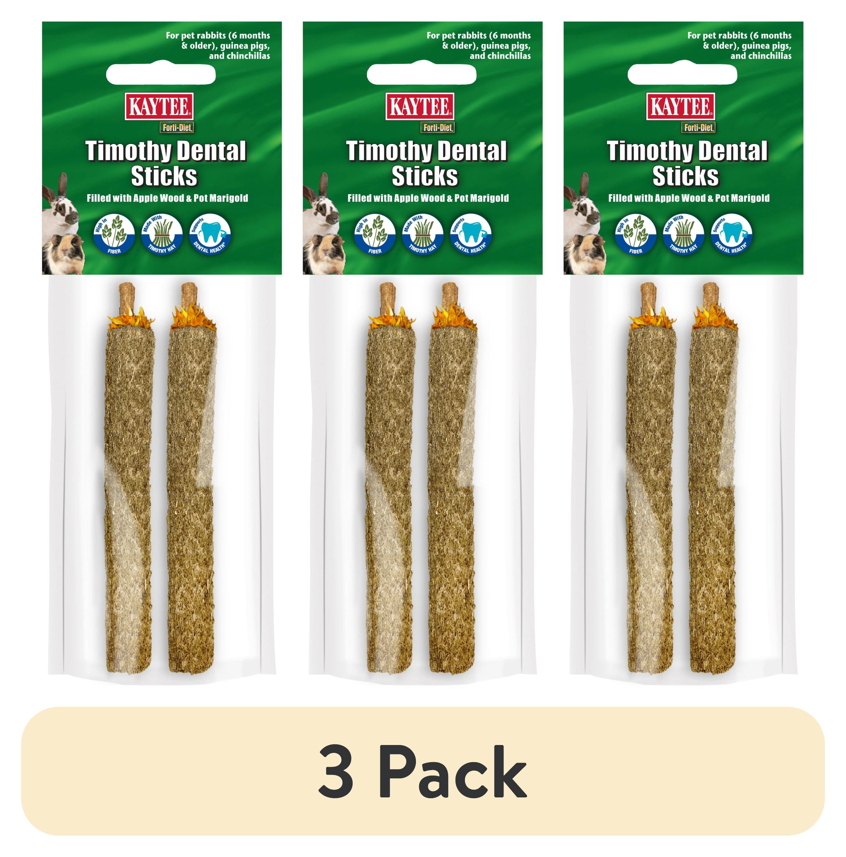 (3 pack) Kaytee Forti-Diet Timothy Dental Sticks 2 Pack - Walmart.com
