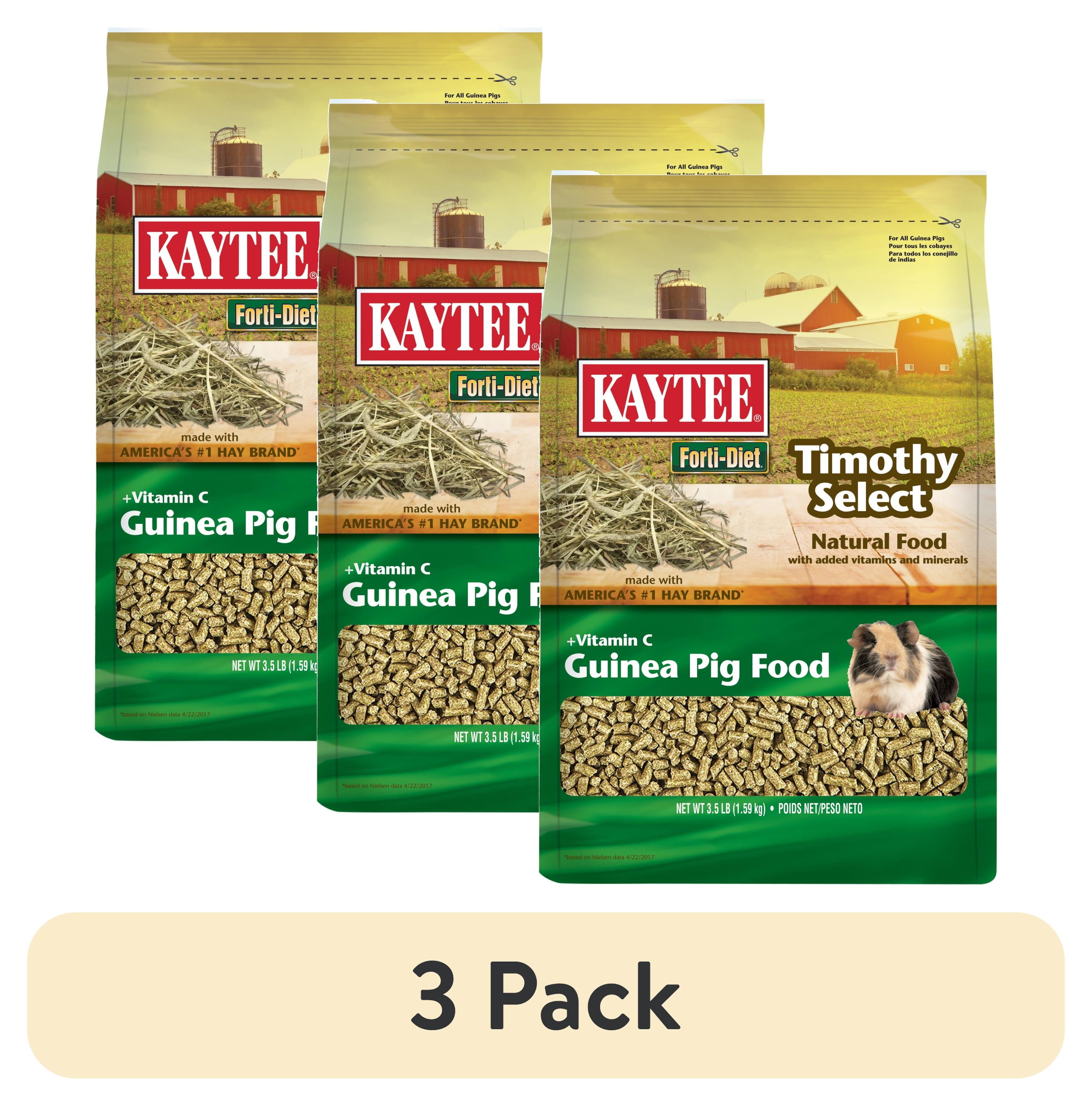 (3 pack) Kaytee Forti-Diet Timothy Select Guinea Pig Food 3.5 Pounds ...