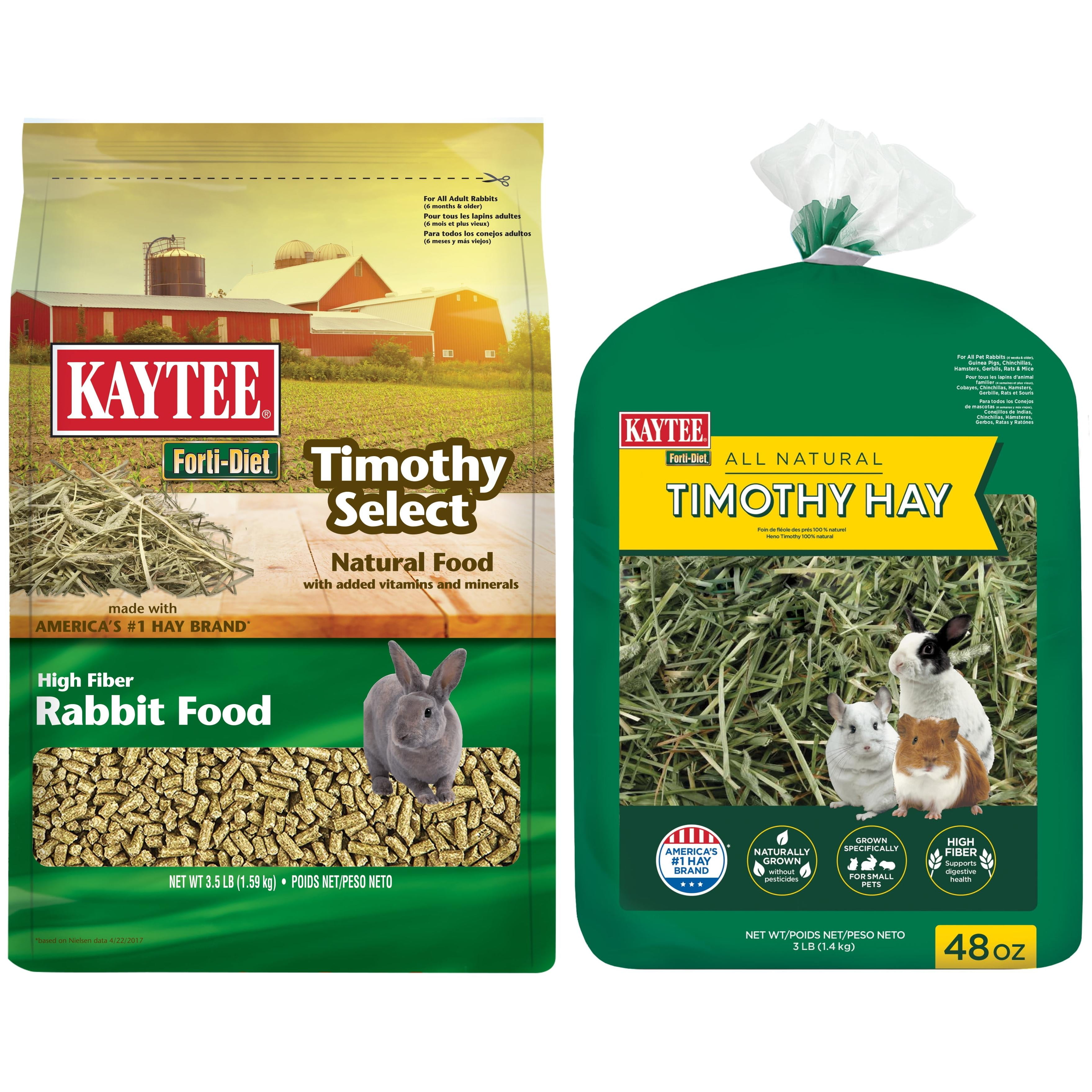 Kaytee Forti-Diet Timothy Select & Kaytee Forti-Diet Timothy Hay, 48oz ...