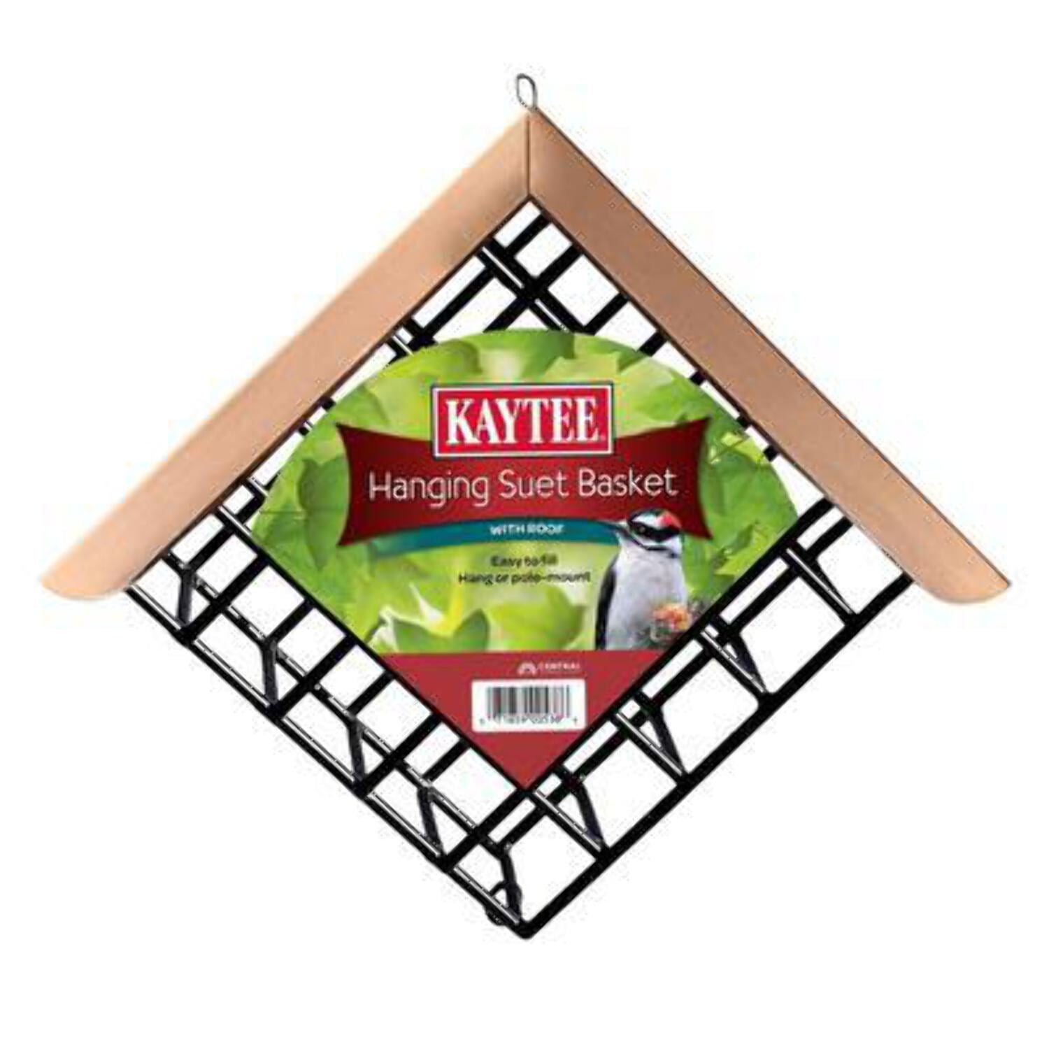 Kaytee Bird Feed Hanging Suet Basket with Roof - Walmart Business Supplies