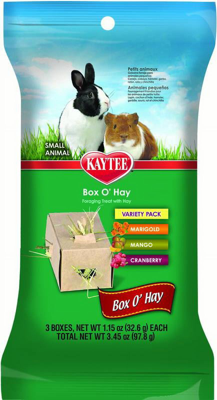 Kaytee Products Inc-Box O Hay Value Pack- Margld/mang/crn 3.45 Oz ...