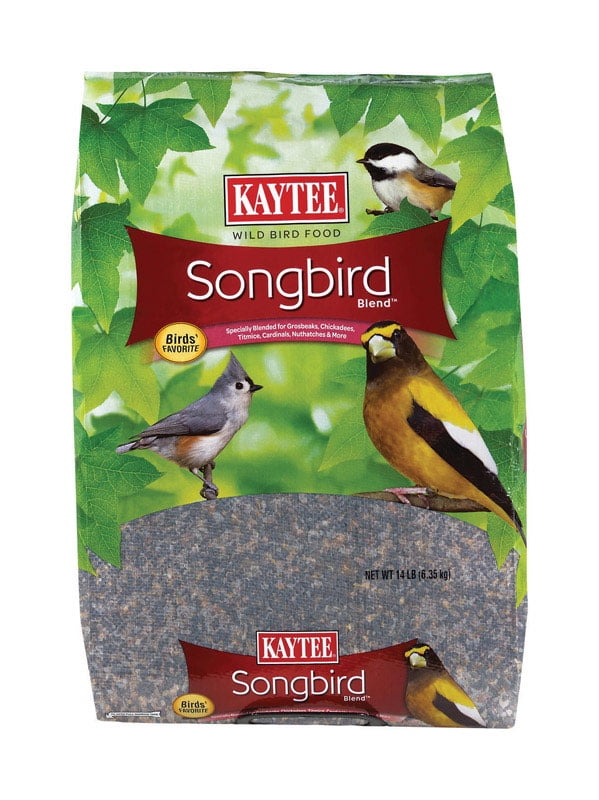 Kaytee Songbird Blend Wild Bird Food, Premium Seeds & Peanuts, 14-Pound ...