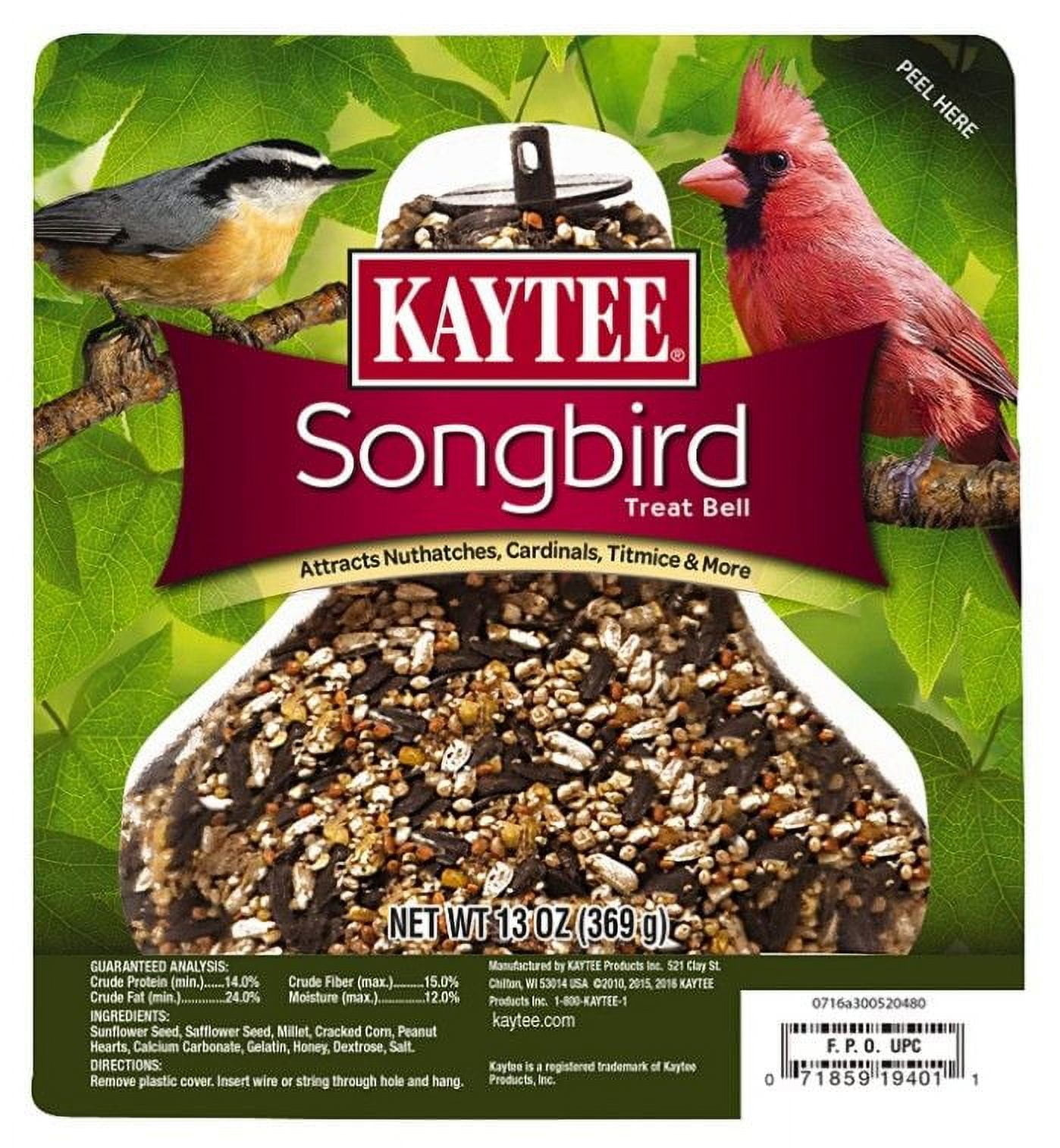 Kaytee Songbird Treat Bell [Bird, Wildbird Foods] 13 oz - Walmart.com