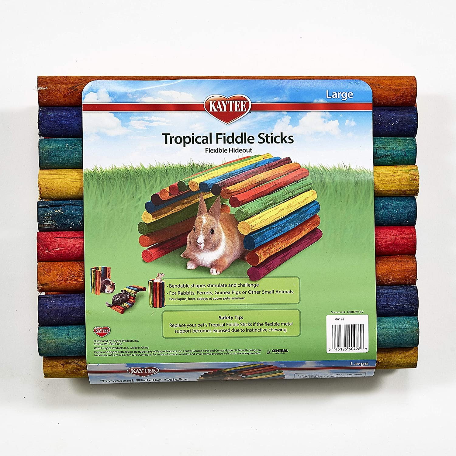 Kaytee Tropical Fiddle Sticks Flexible Hide Out, Large (18"L x 10"W ...