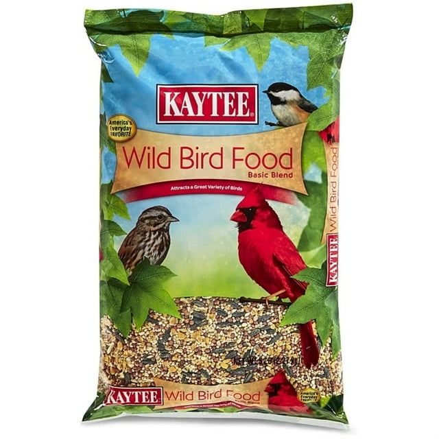 Kaytee Wild Bird Food Basic Blend with Grains and Black Oil Sunflower ...