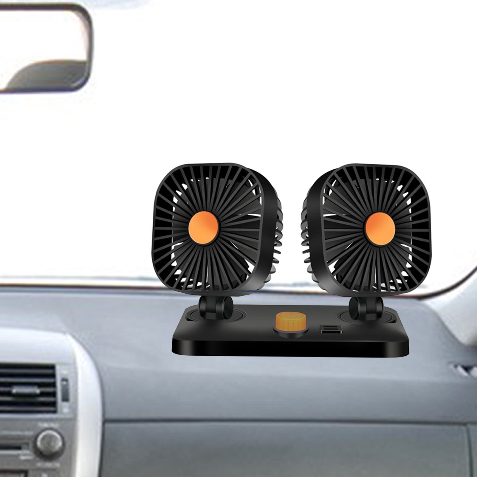 Kayuouio Clearance 6-Blade Car Fan 2-Speed Cooling USB Circulator Multi ...