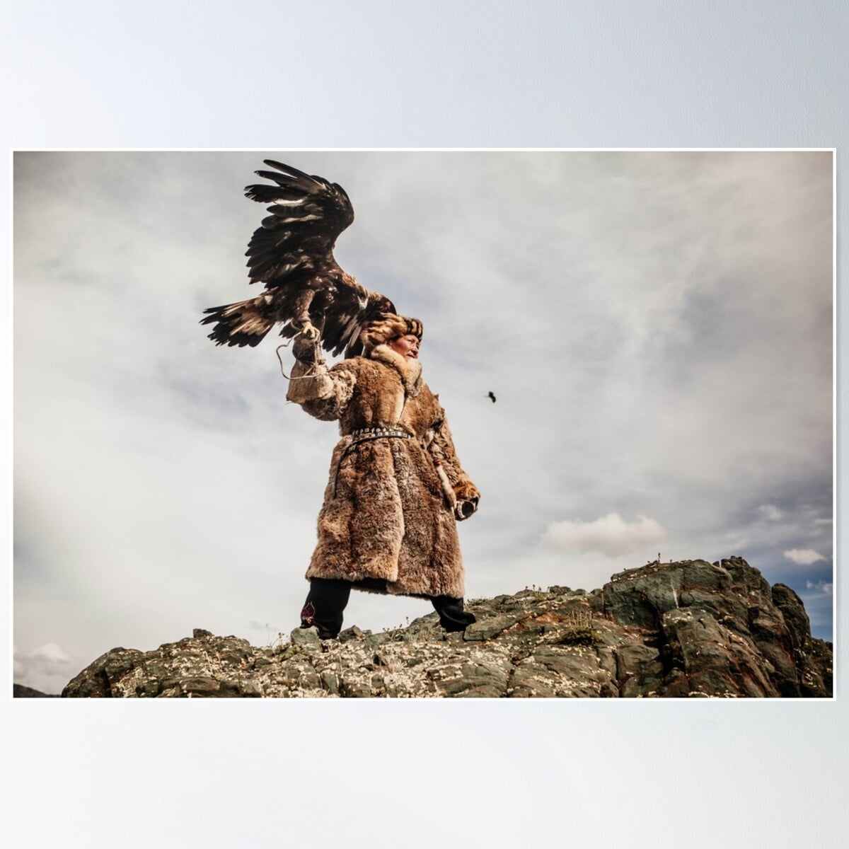 Kazakh Eagle Hunter Of Mongolian Altai Poster Wall Art, Modern Wall ...