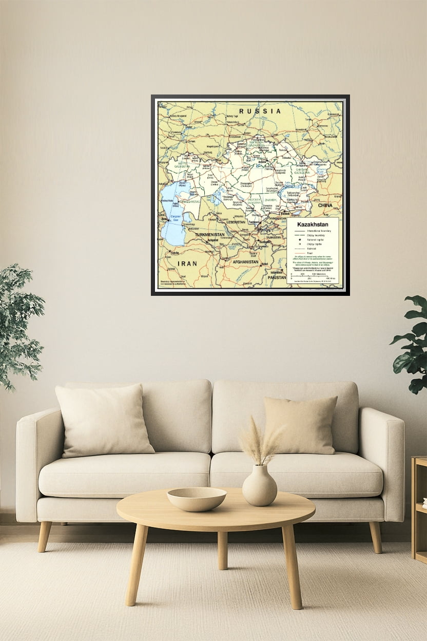 Kazakhstan Administrative Map – Political Boundaries and Key Cities ...