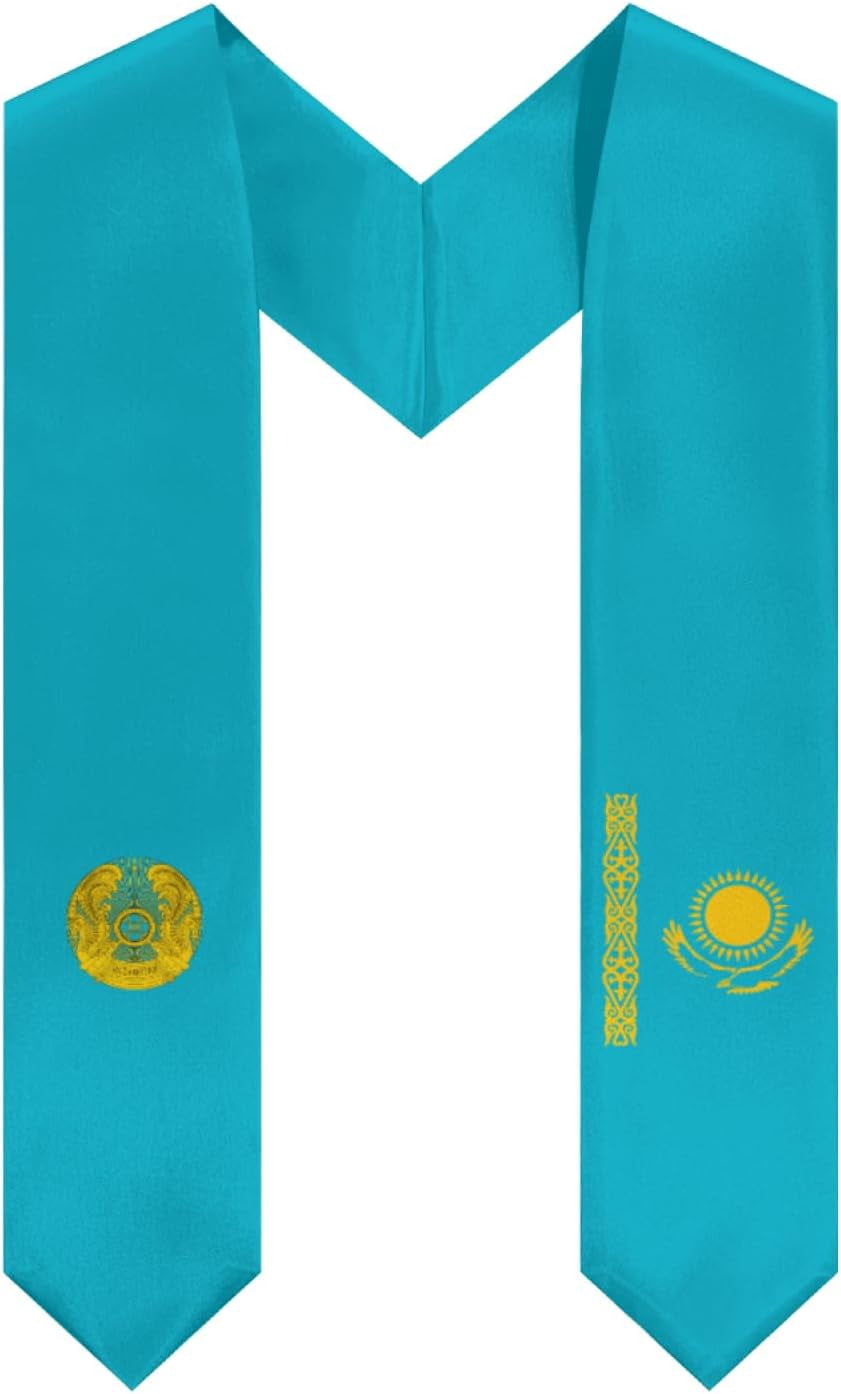 Kazakhstan Flag Emblem Graduation Stole Shawl Sash Honor For Study ...