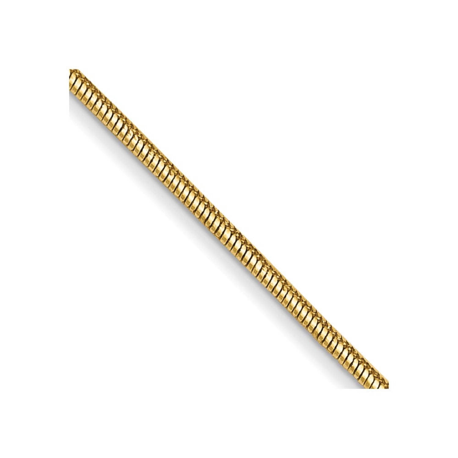 Kazi Luxury 14K 16 inch .8mm Round Snake with Lobster Clasp Chain ...