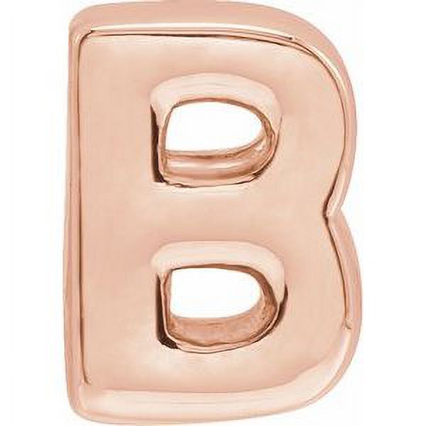 Kazi Luxury 14K Rose Gold Block Initial B Slide Pendant - Walmart.com