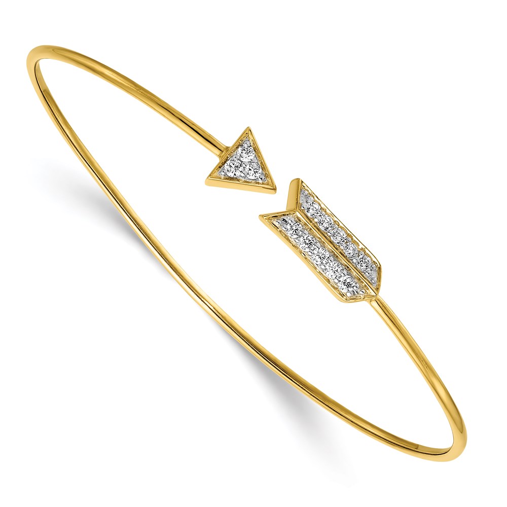 Kazi Luxury 14k Diamond Arrow Flexible Bangle - Walmart.com