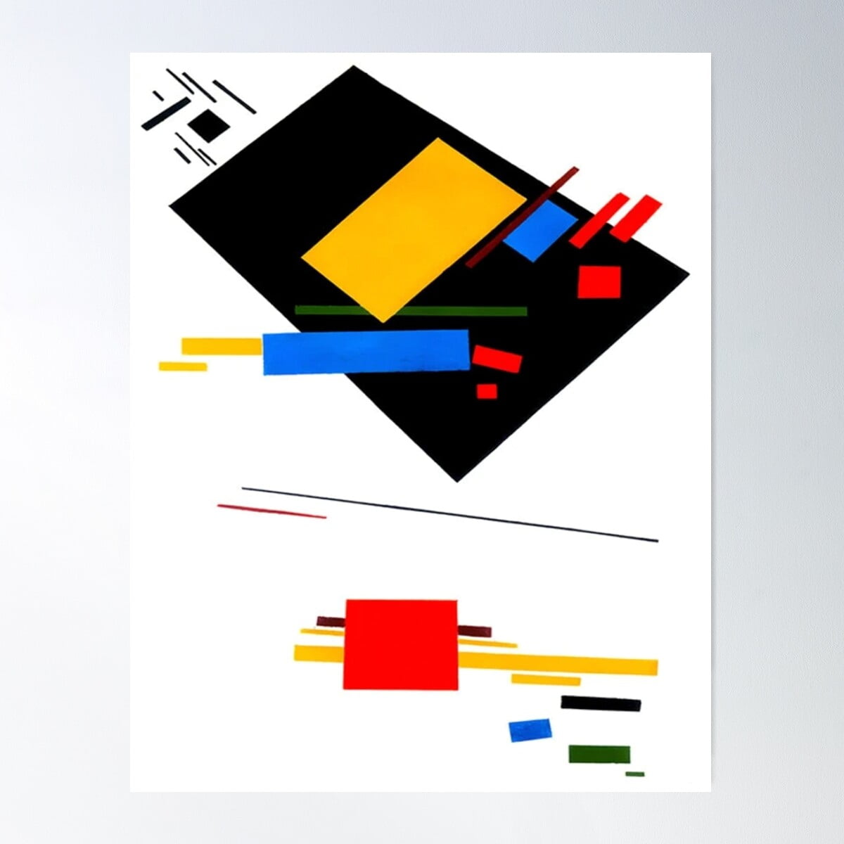 Kazimir 1915 Suprematism Poster Wall Art, Modern Wall Decor For Living ...