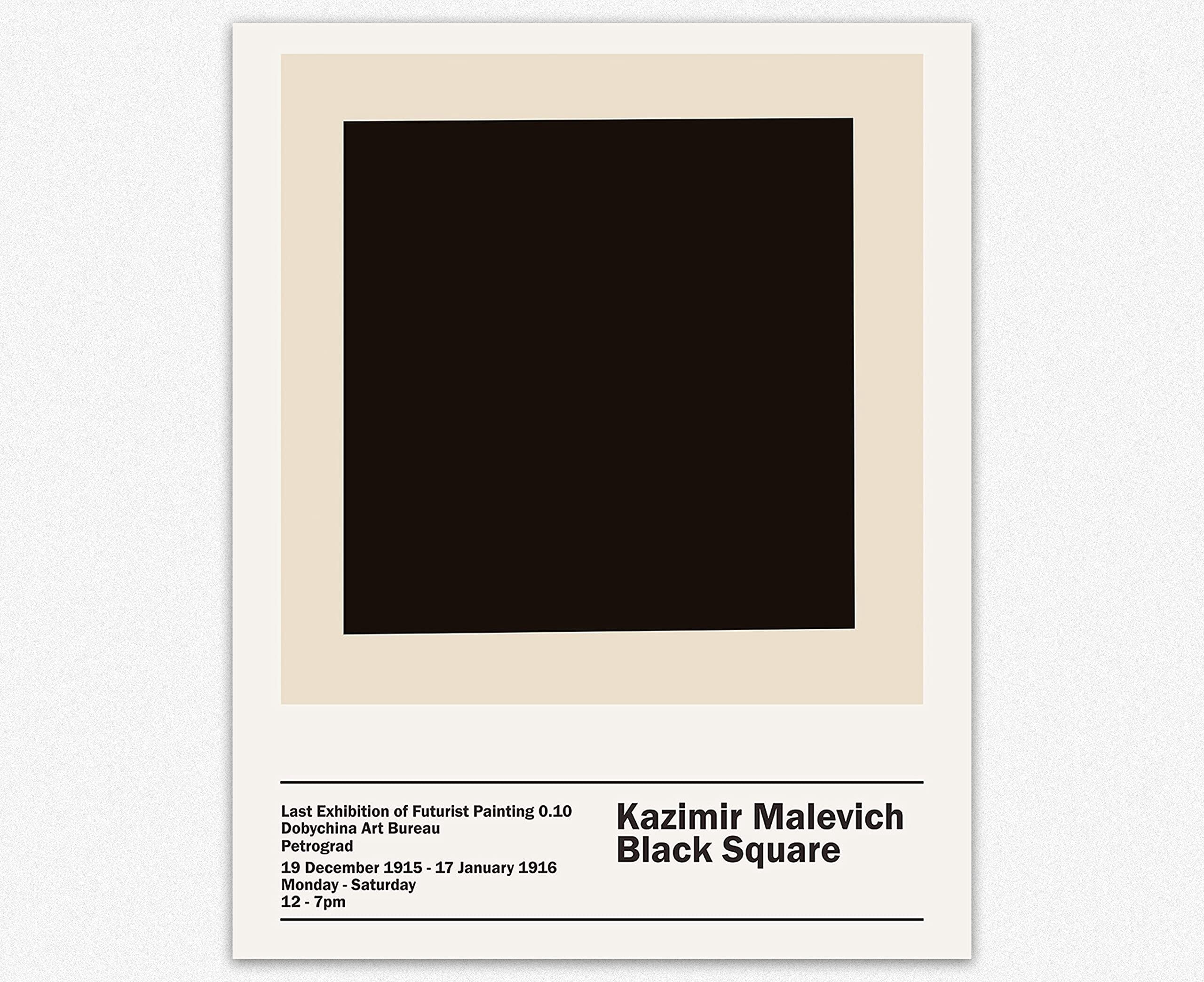 Kazimir Malevich Exhibition Black Square 1915 Russian Abstract Art ...