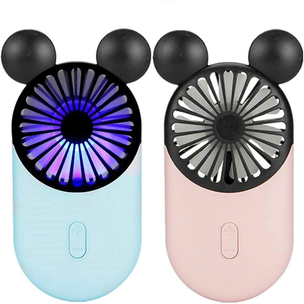 Kbinter Cute Personal Mini Fan, Handheld & Portable USB Rechargeable ...
