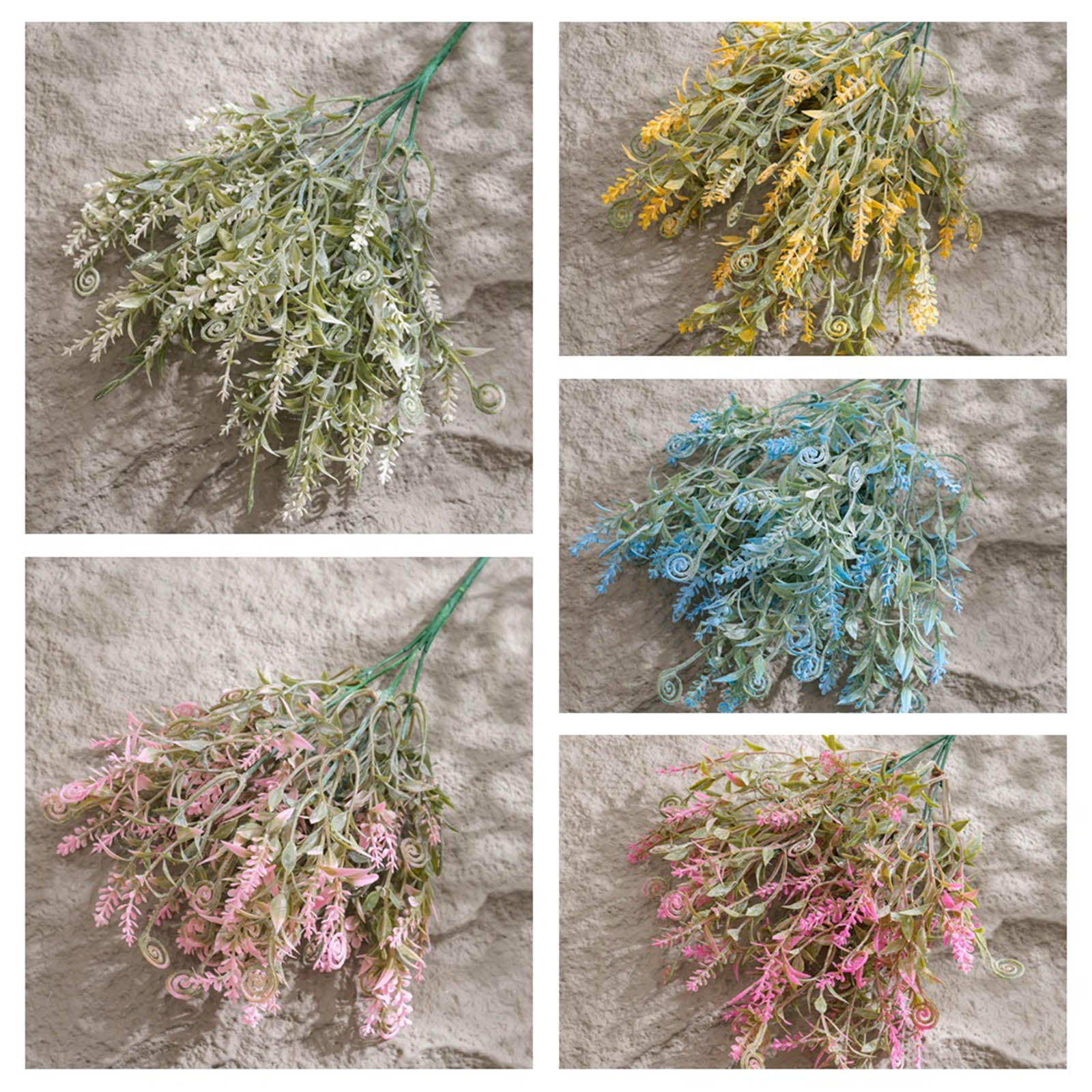 Kbndieu Artificial Flowers Plastic Fake Flower for Wedding Centerpieces ...