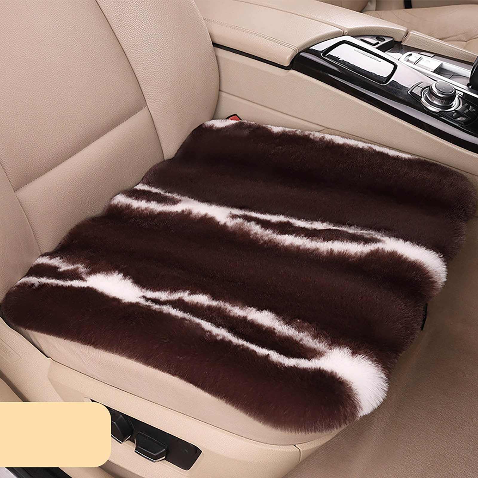 Kbndieu Car Seat Cushion Winter Car Seat Cushion Rabbit Short Plush ...