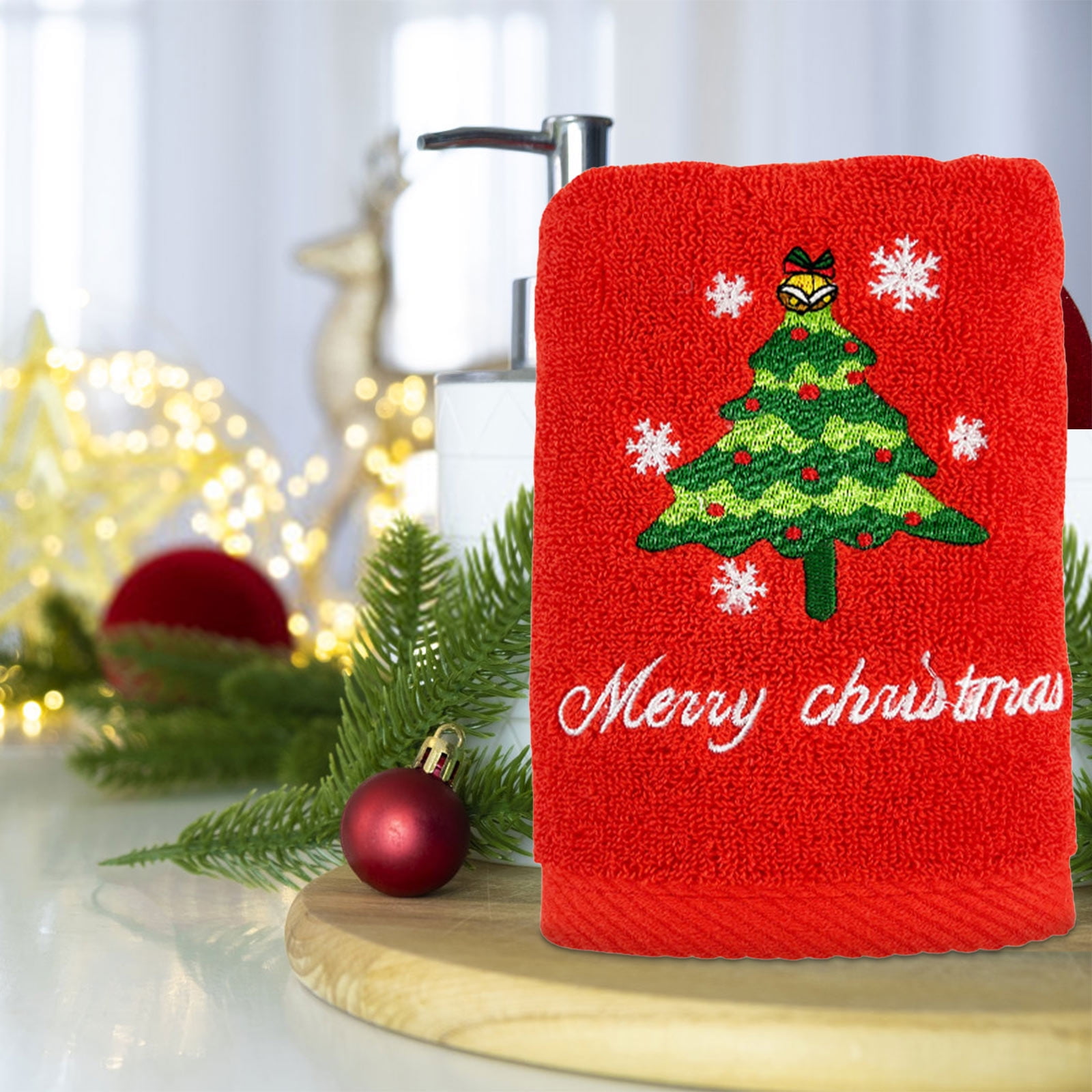 Kbndieu Christmas Hand Towels Washcloths 13 x 29 inch Cotton Towels ...