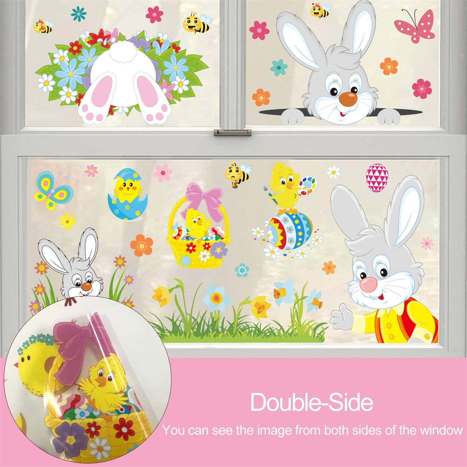 Kbndieu Easter Stickers for Kids Easter Decorations Easter Children ...