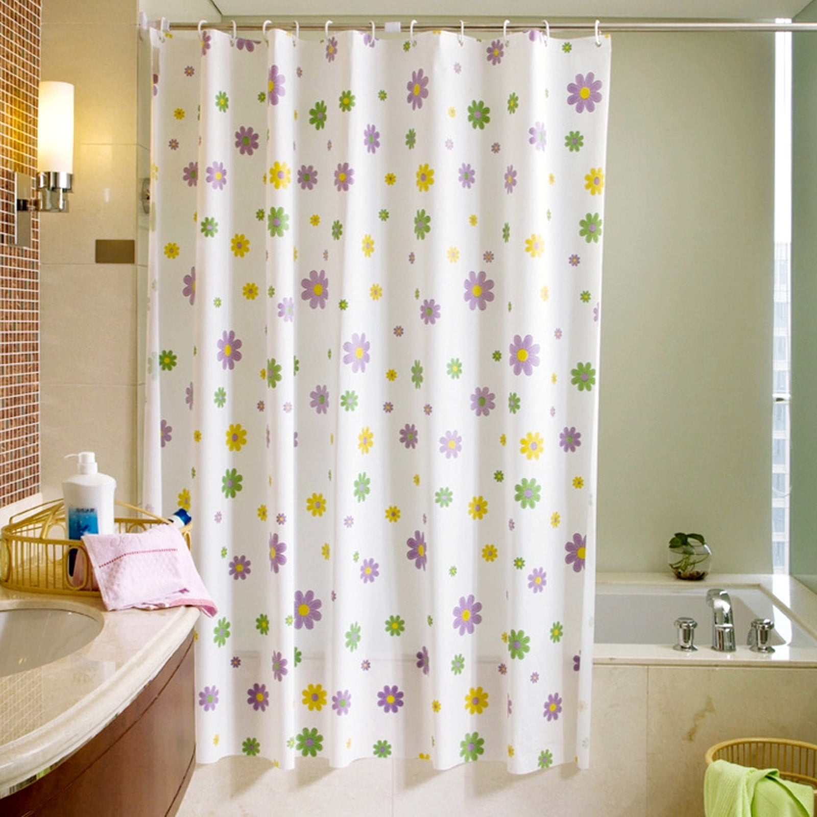 Kbndieu Printed Shower Curtain Fabric, Farmhouse Shower Curtains for ...