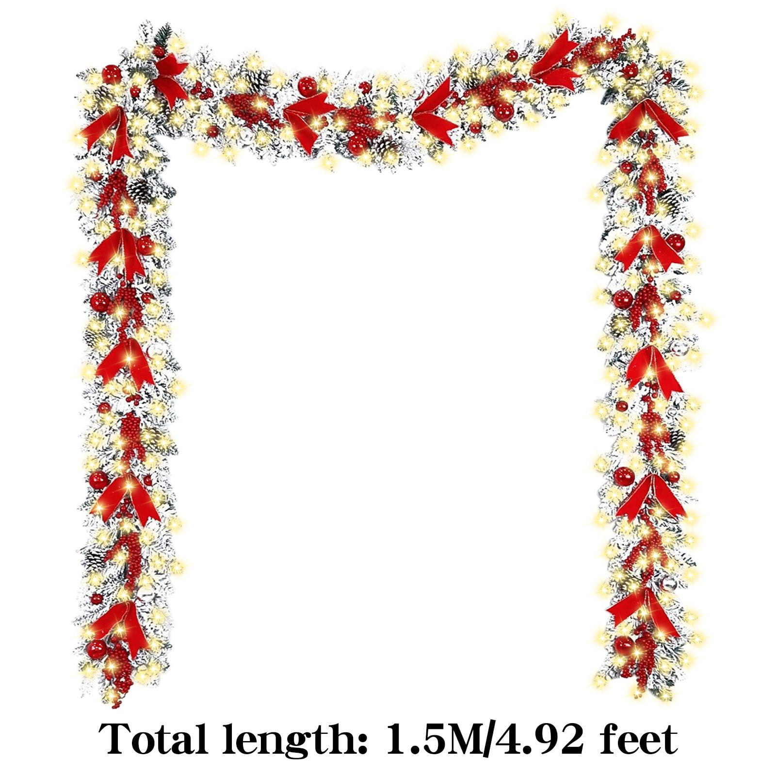 Kbndieu Real Touch Christmas Garland, Realistic Norfolk Pine Garlands ...