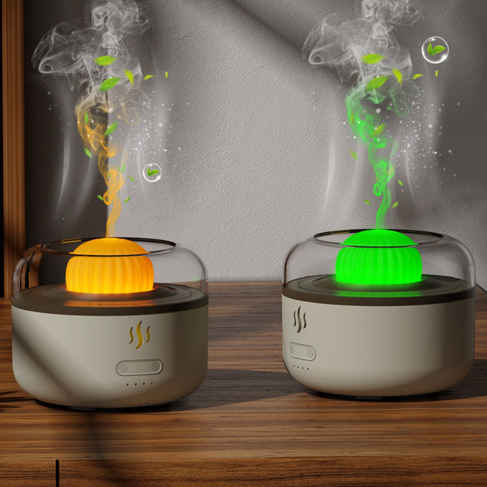 Kbndieu Simulated Flame Oil Diffuser Silent Aromatic Humidifier with ...