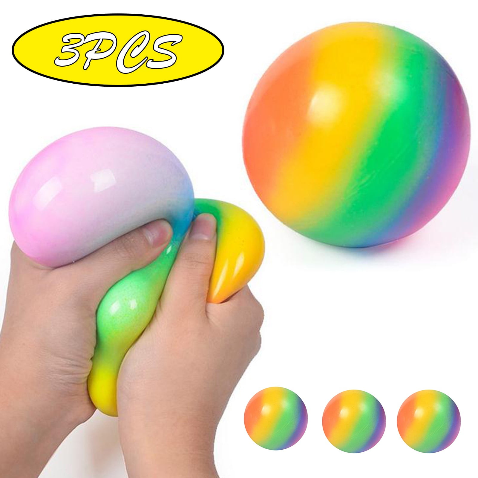 Kbndieu Squeeze Squish Toys for Stress Relief, 5Pack Colorful Pinch ...