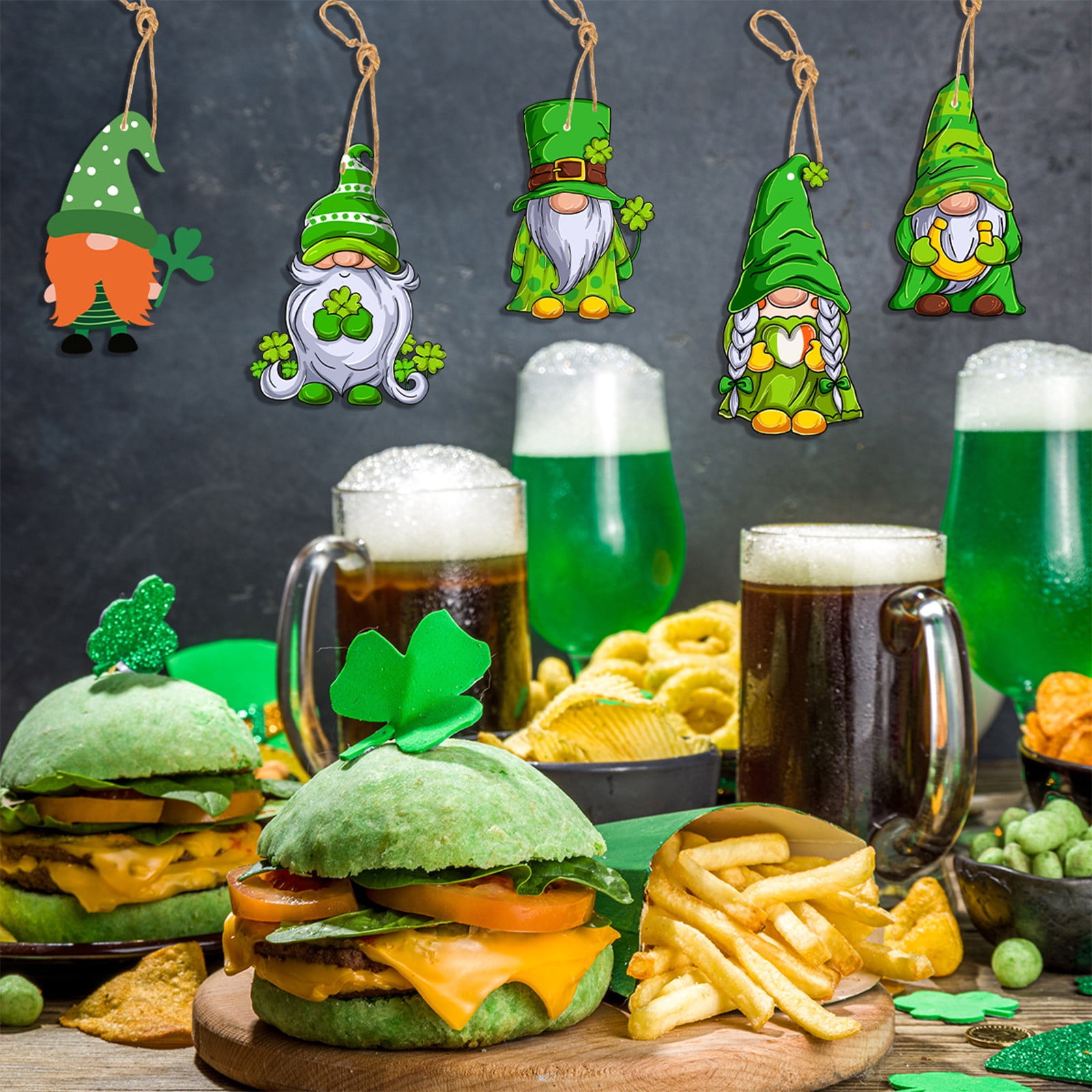 Kbndieu St Patricks Day Gnomes Ornaments for Tree, 8 PCS Irish Decor ...