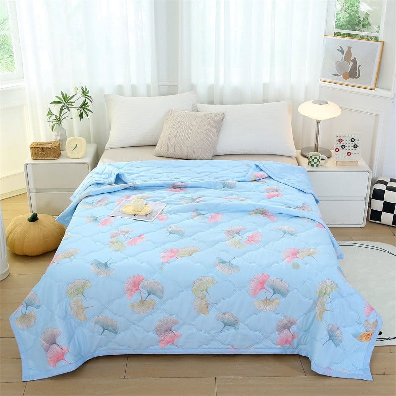 Kbndieu Washable Printed Quilt, Lightweight Quilt for Summer Ultra-Soft ...