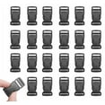 Kbraveo 60Pack 3/4" Wide Black Safety Side Quick Release Buckle for ...