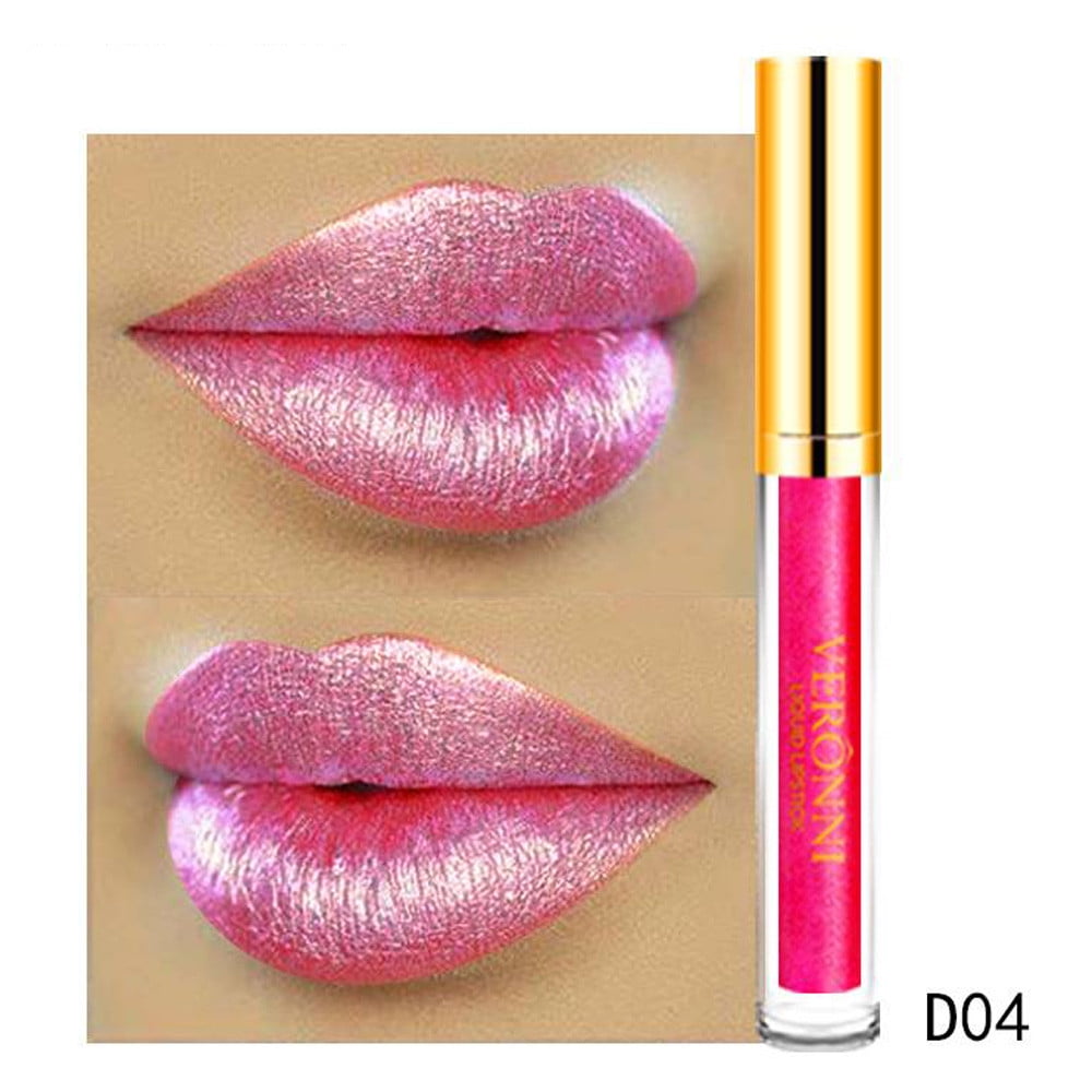 Kcavykas 10 Color Womens Glitter Flip Lipstick Flip Pull Matte Pearl ...