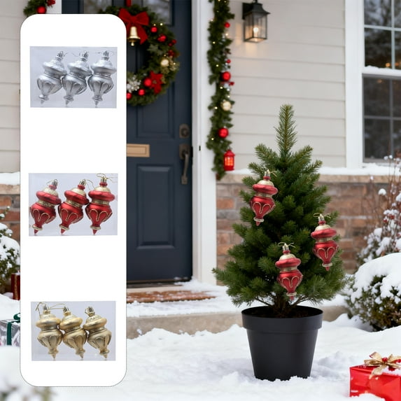 Kcavykas 3PC Chubby Gourd Shaped Christmas Ball Gift Box Set, Creative ...