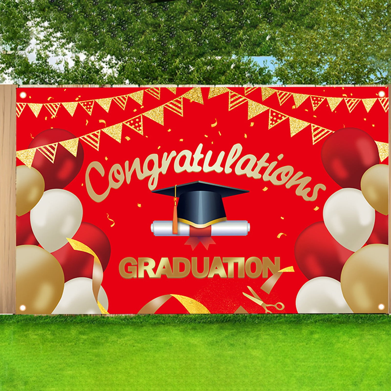 Kcavykas up to 60% off Gifts 2025 Graduation Backdrop, Polyester ...