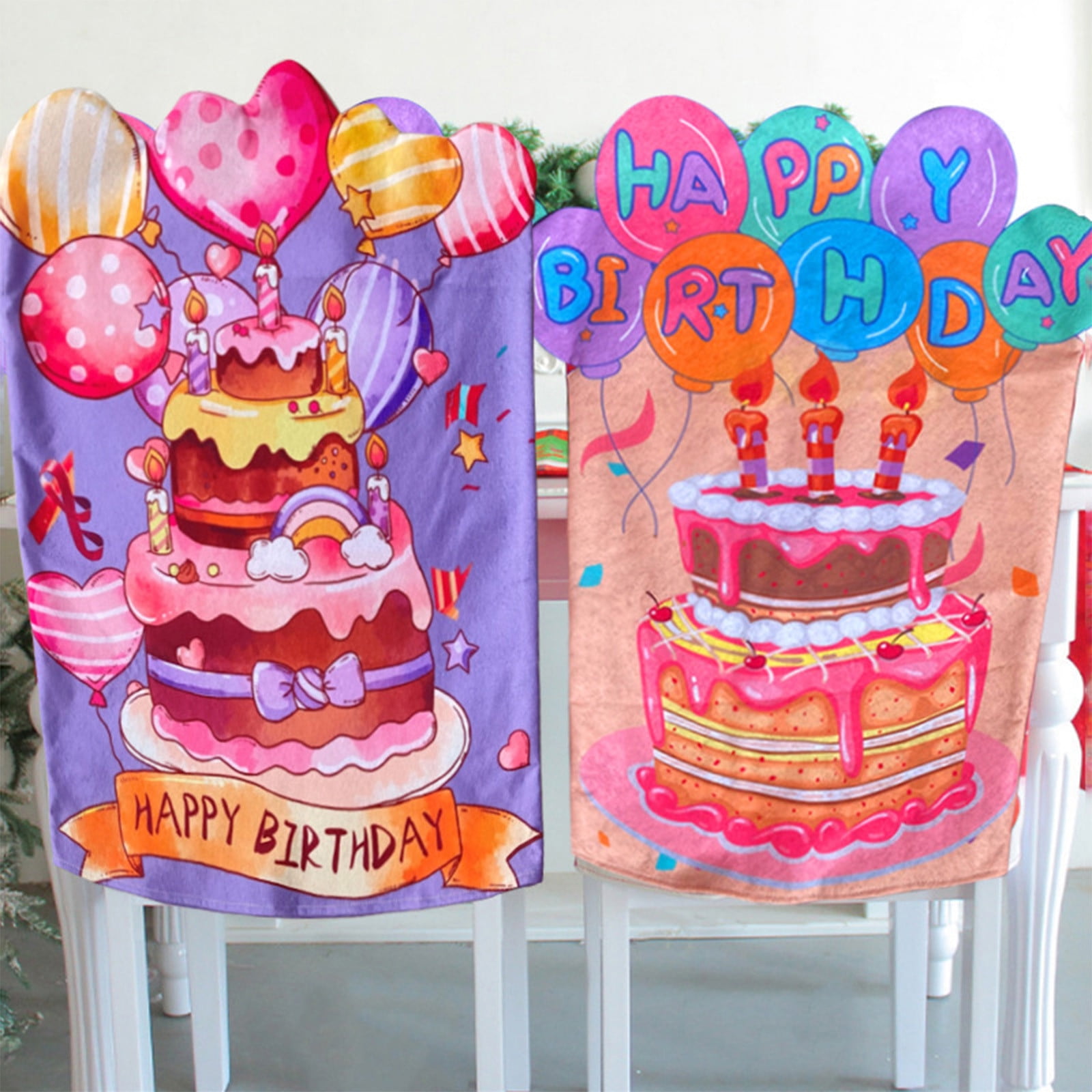 Kcavykas up to 60% off Gifts Colorful Birthday Chair Covers for ...