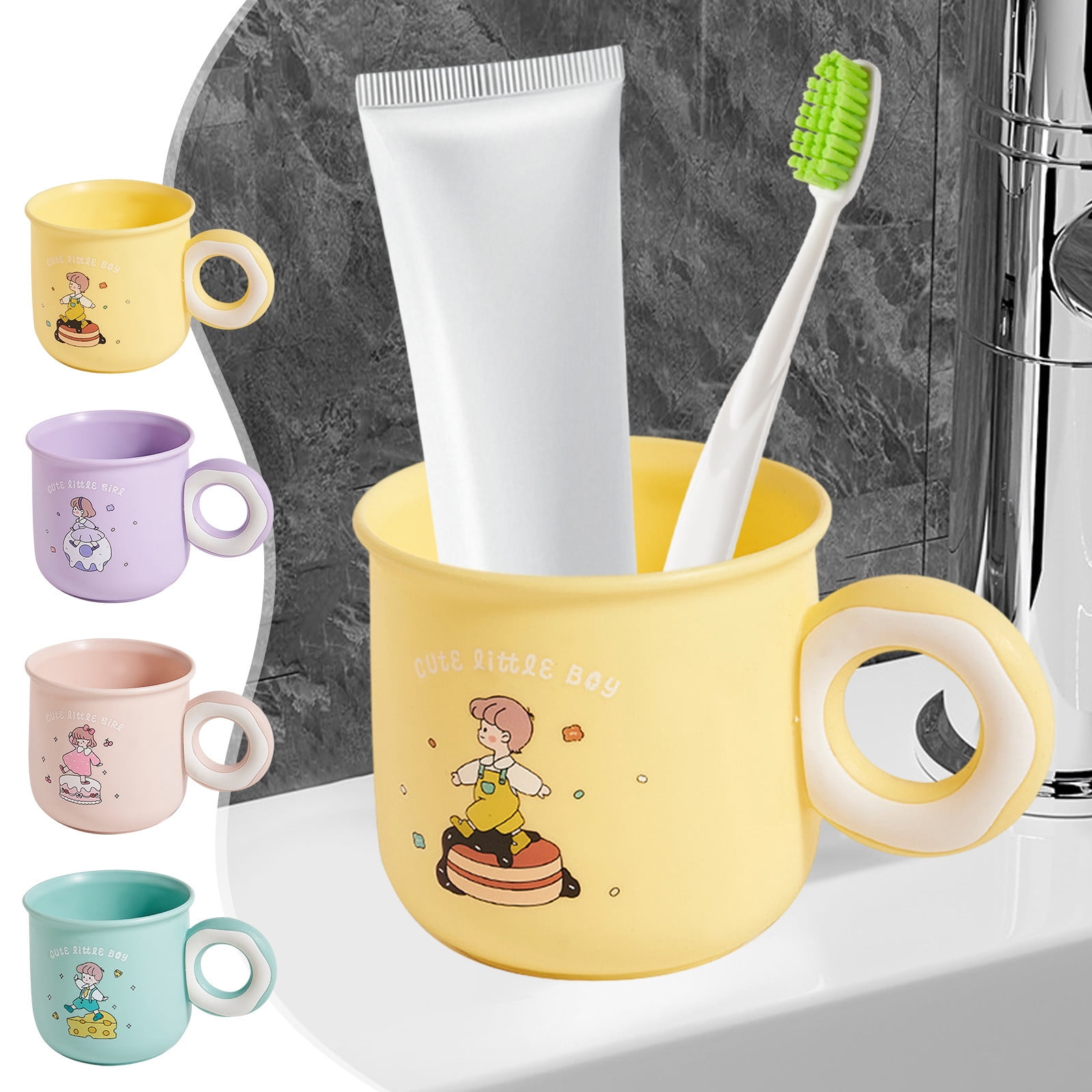 Kcavykas up to 60% off Gifts Compact Toothbrush Cup, Couple Brushing ...