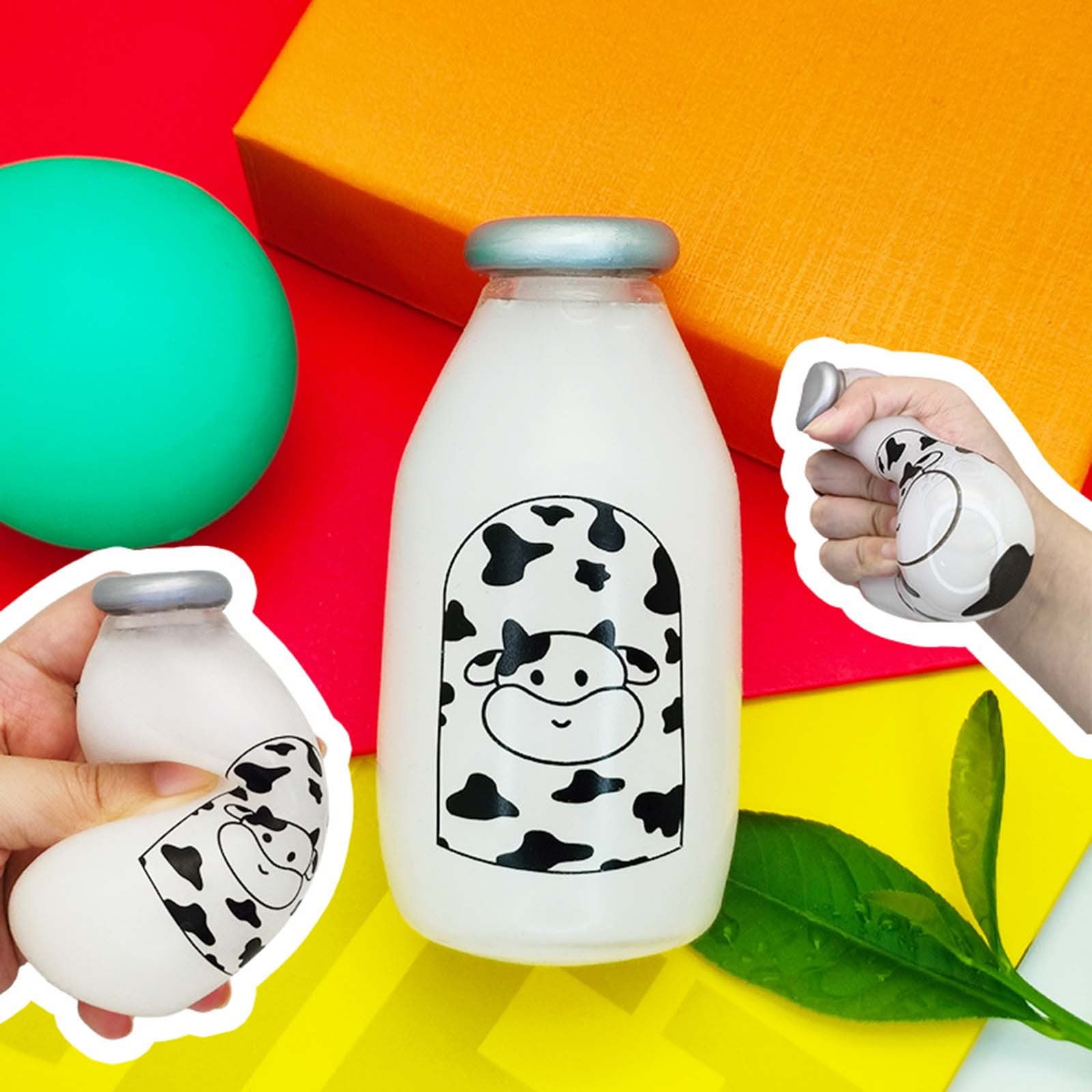 Kcavykas Stress Relief Toy 50ml Anti-Stress Milk Bottle Squeeze Toy ...