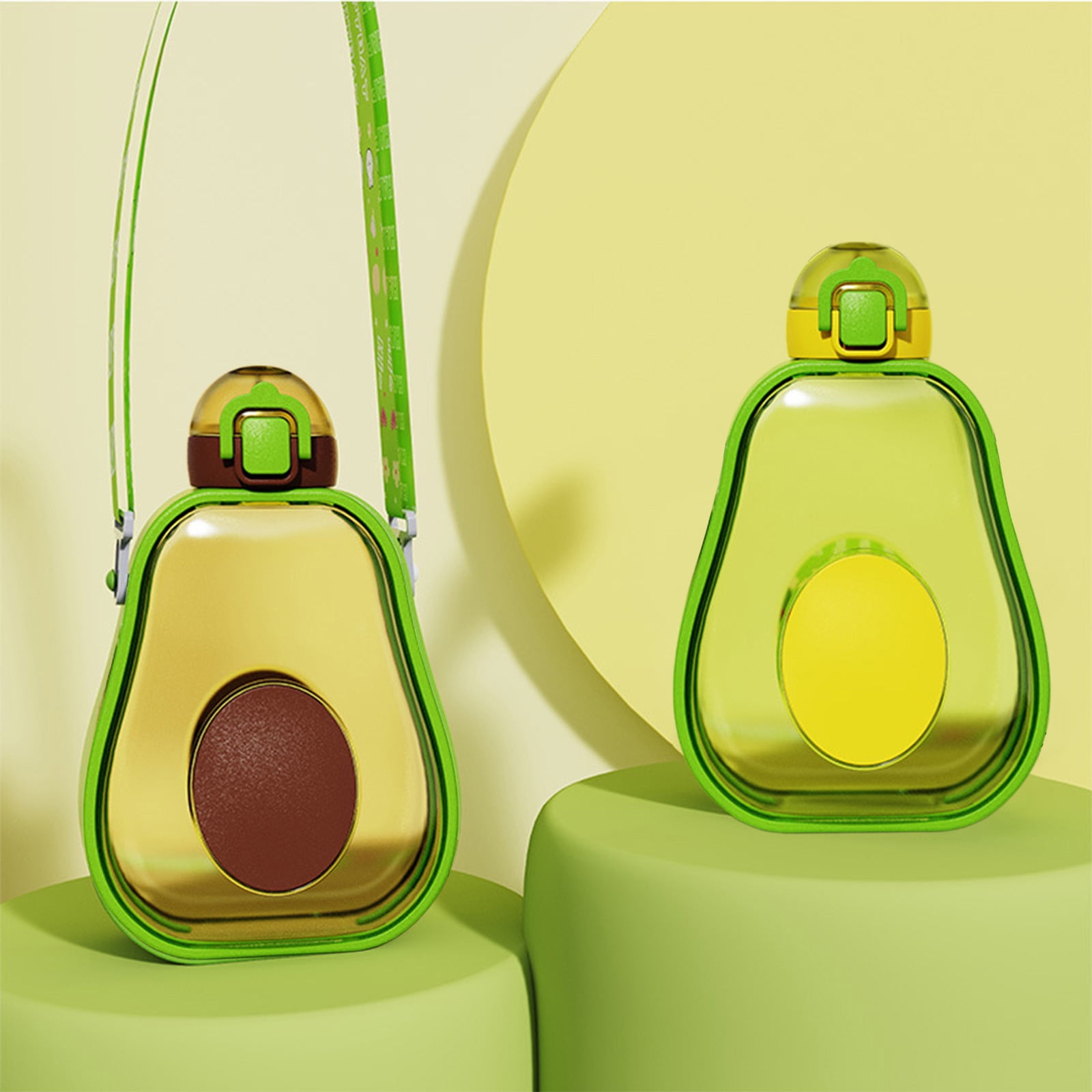 Kcavykas Avocado Shaped Straw Cup Avocado Shaped Transparent Plastic ...